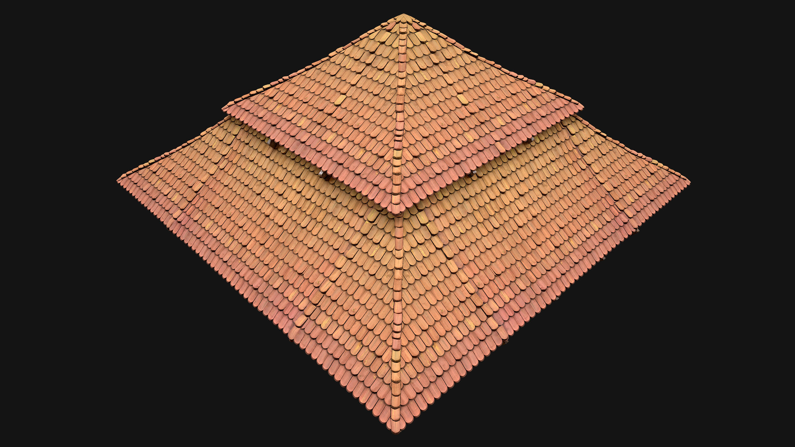 Medieval Roof Large Pyramid - 3D Model by Dereza