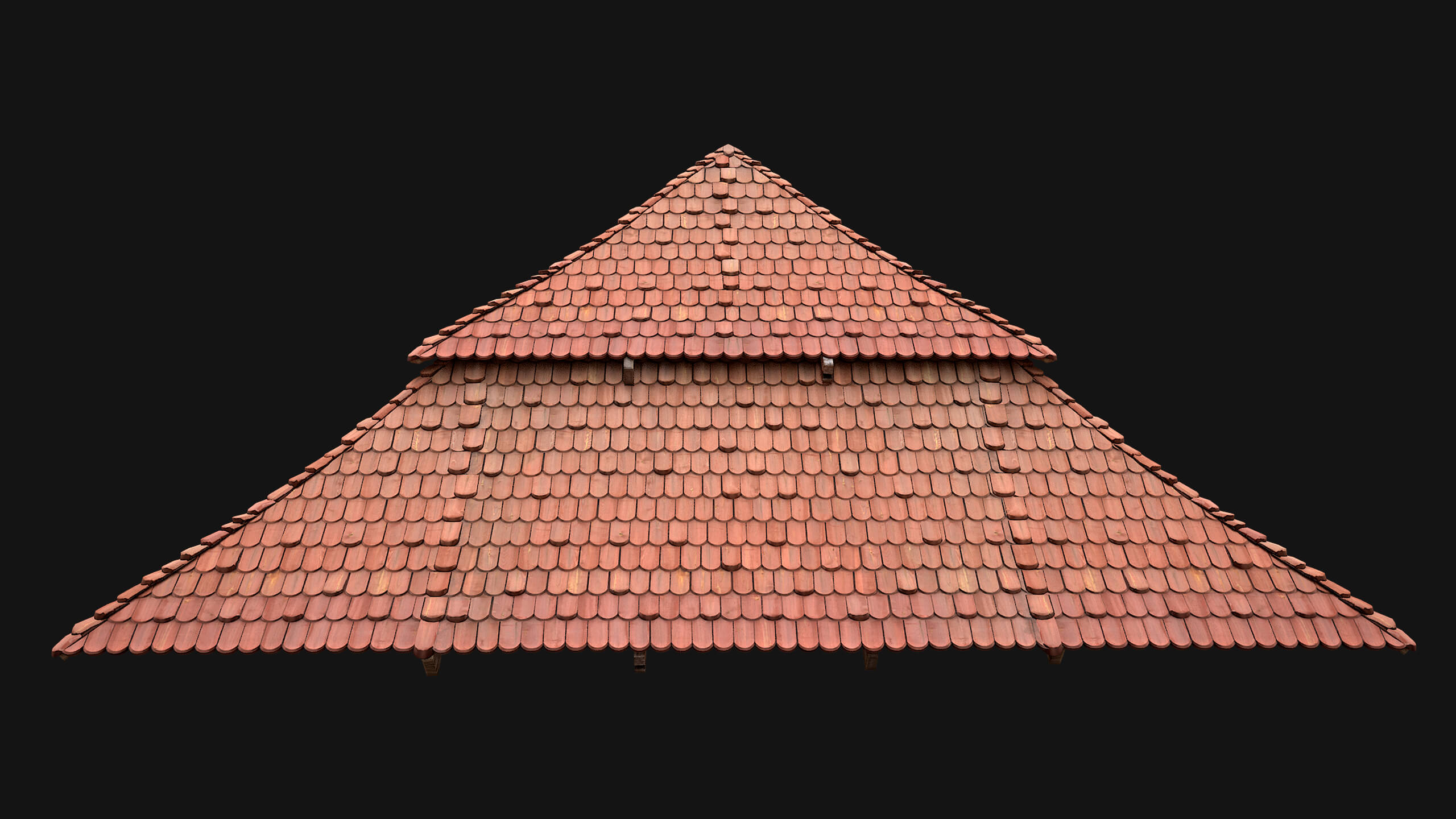Medieval Roof Large Pyramid - 3D Model by Dereza