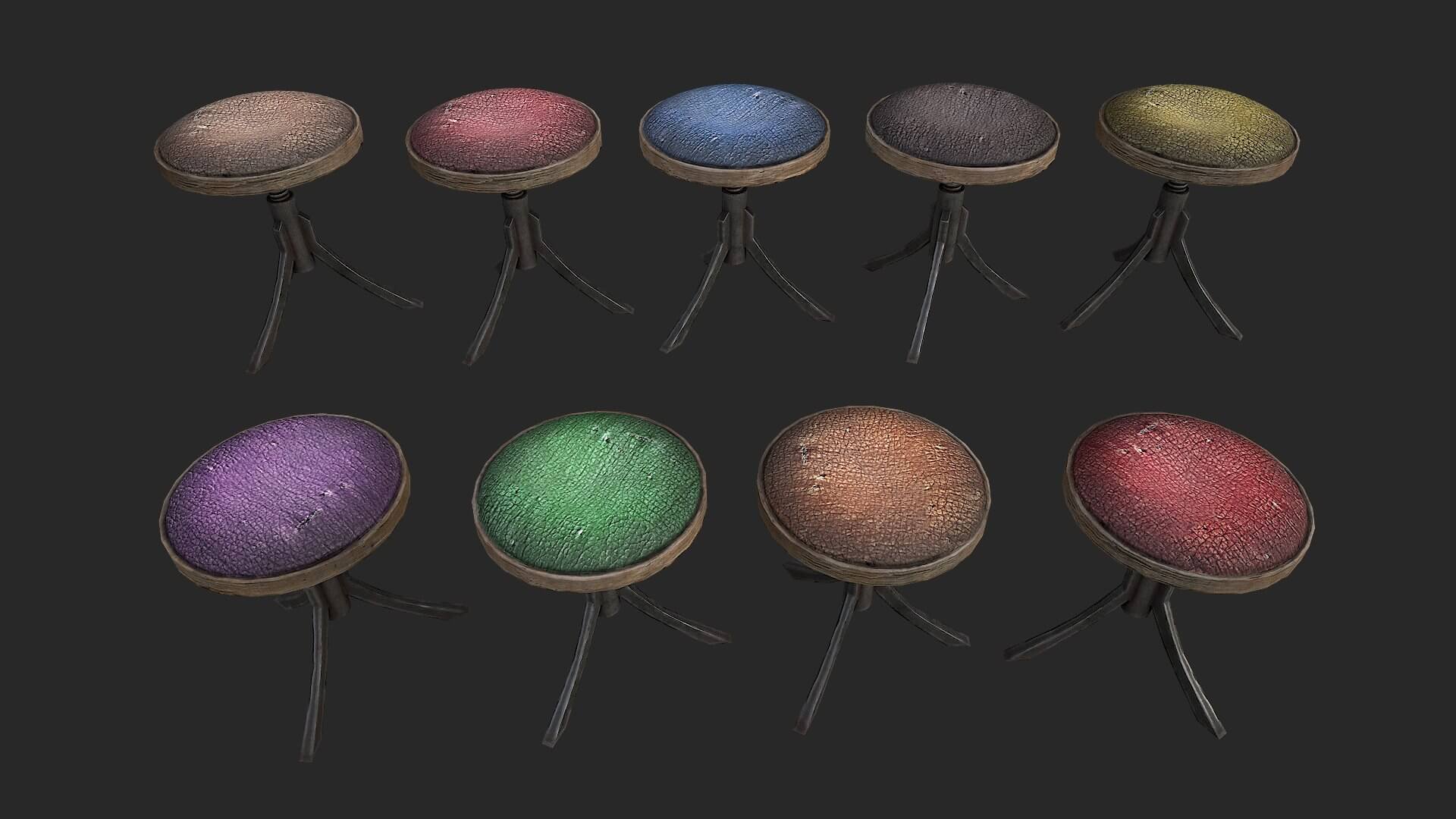 Rotating Stool - 3D Model by Dereza