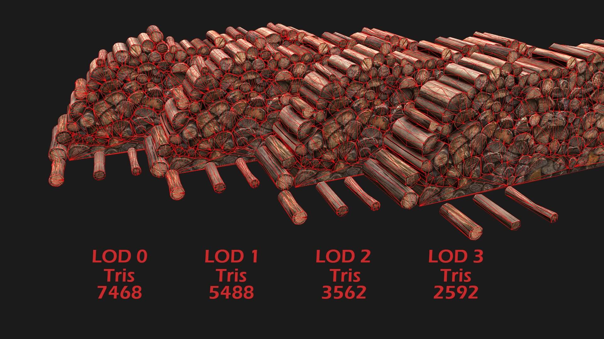Sawmill and Lumberjack Set - 3D Model by Dereza