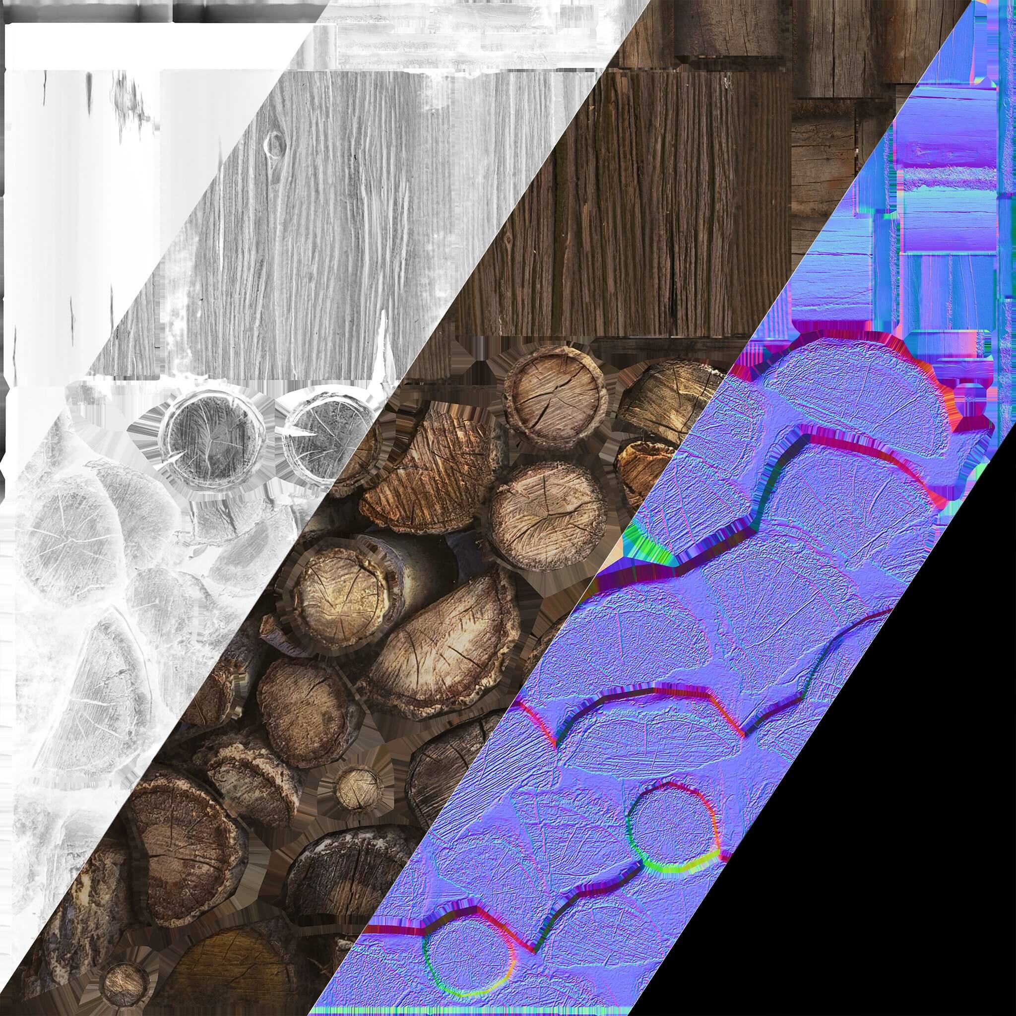 Sawmill and Lumberjack Set - 3D Model by Dereza