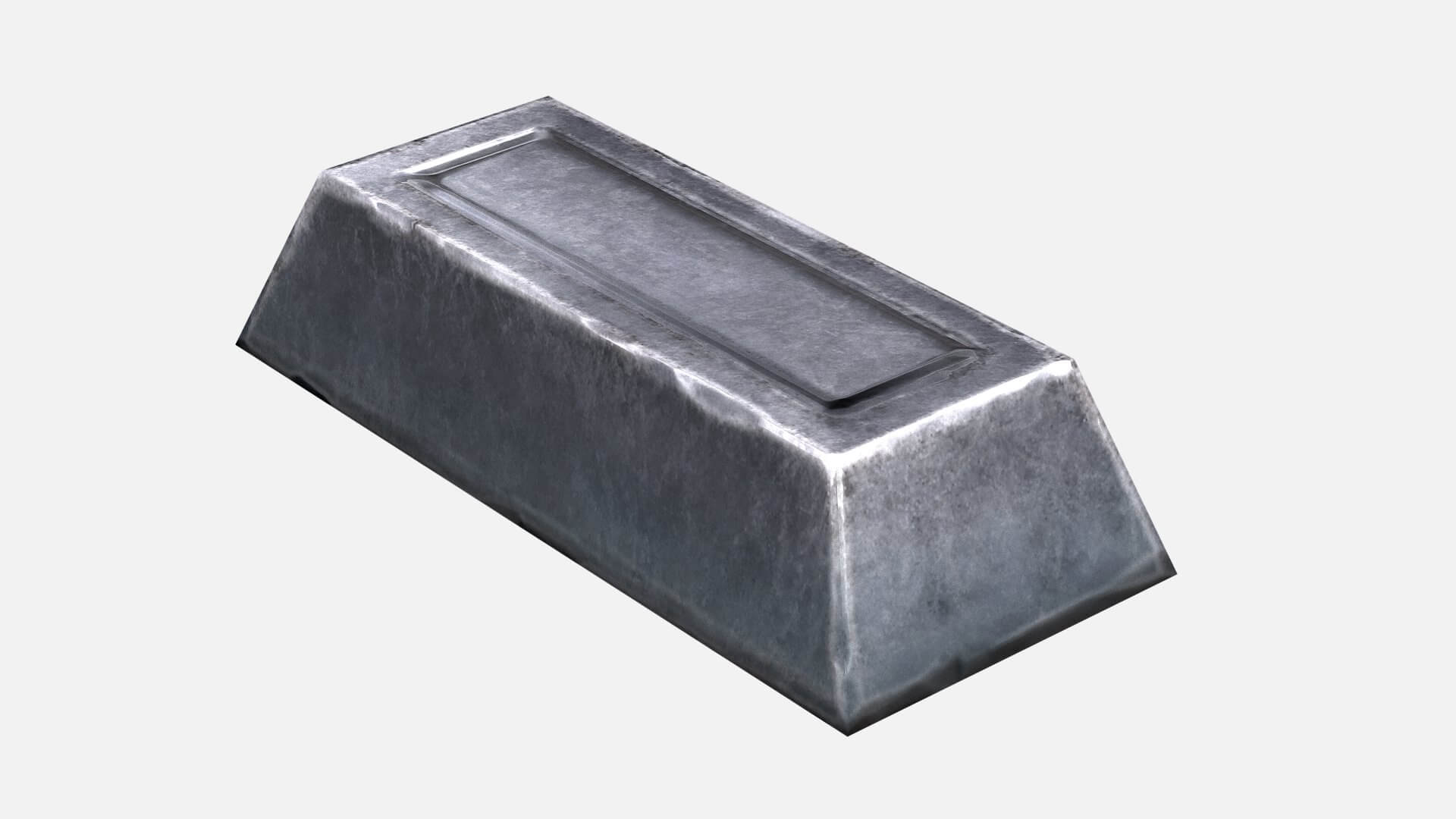 Silver Ingot - 3D Model by Dereza
