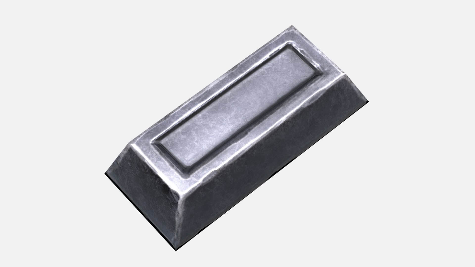 Silver Ingot - 3D Model by Dereza