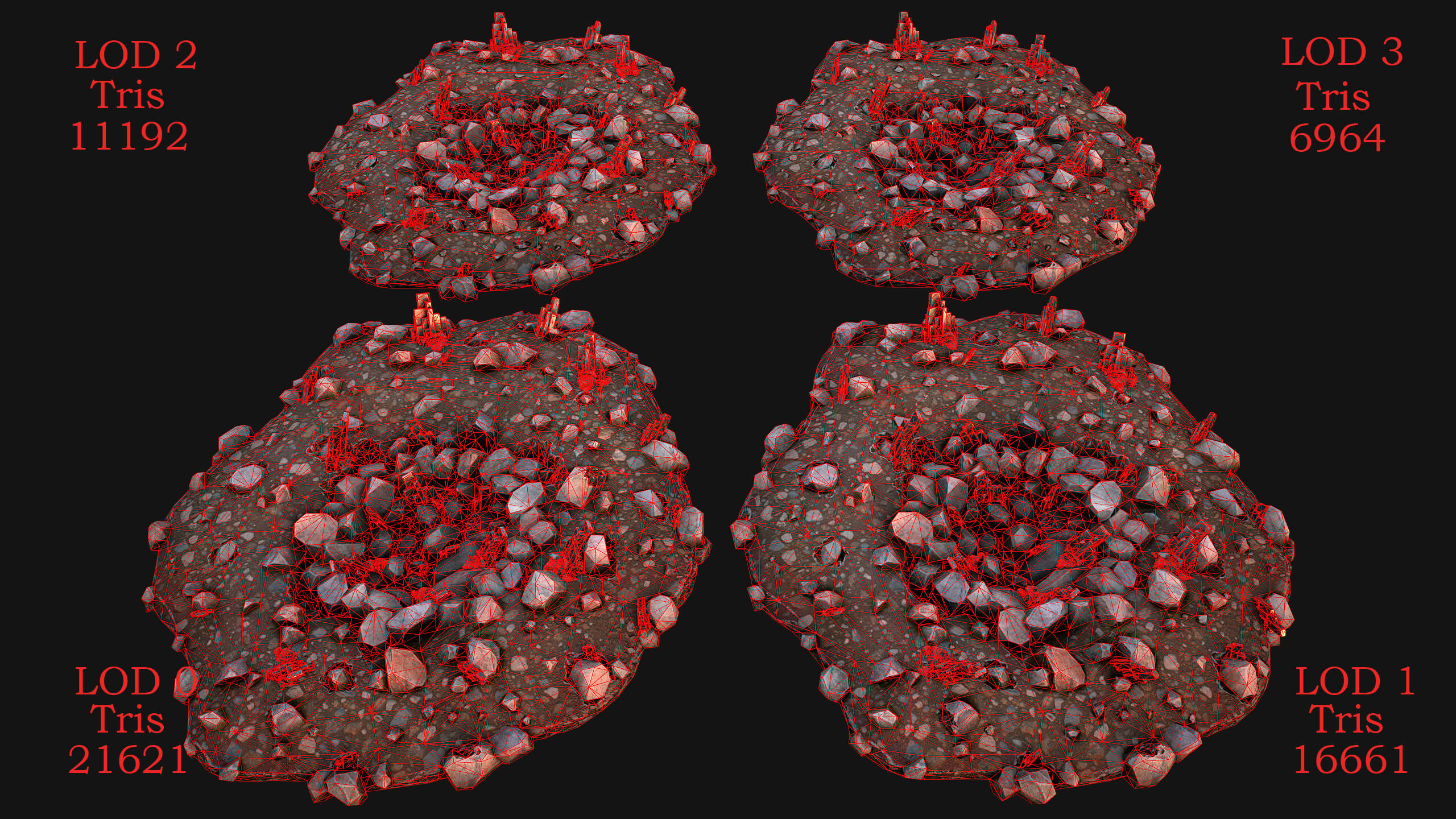 Silver Ore Deposits Mine Environment - 3D Model by Dereza