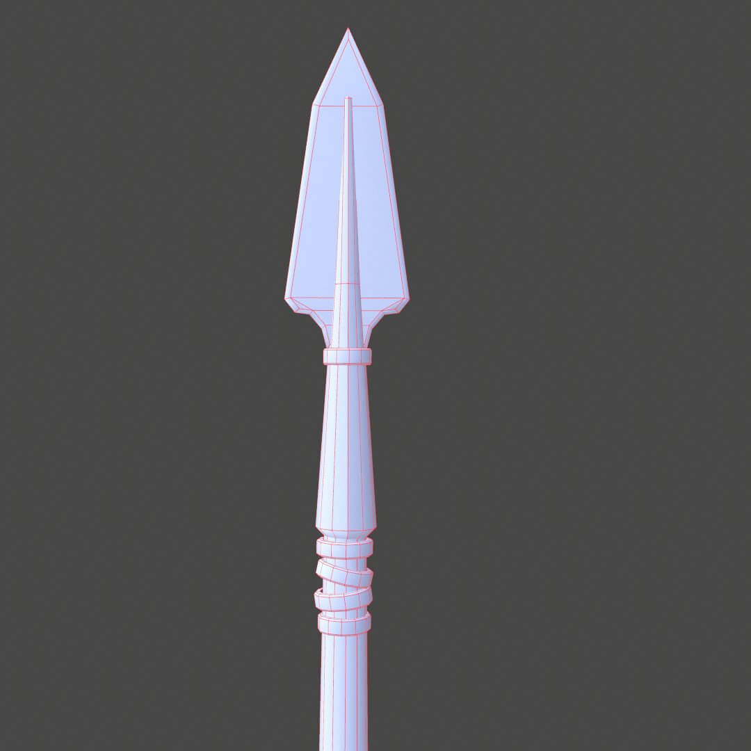 Spear - 3D Model by Dereza