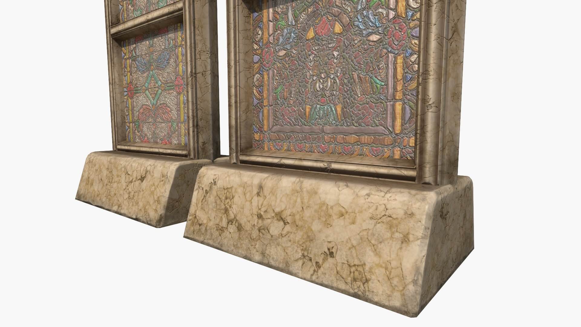 Stained Glass Church Window - 3D Model by Dereza
