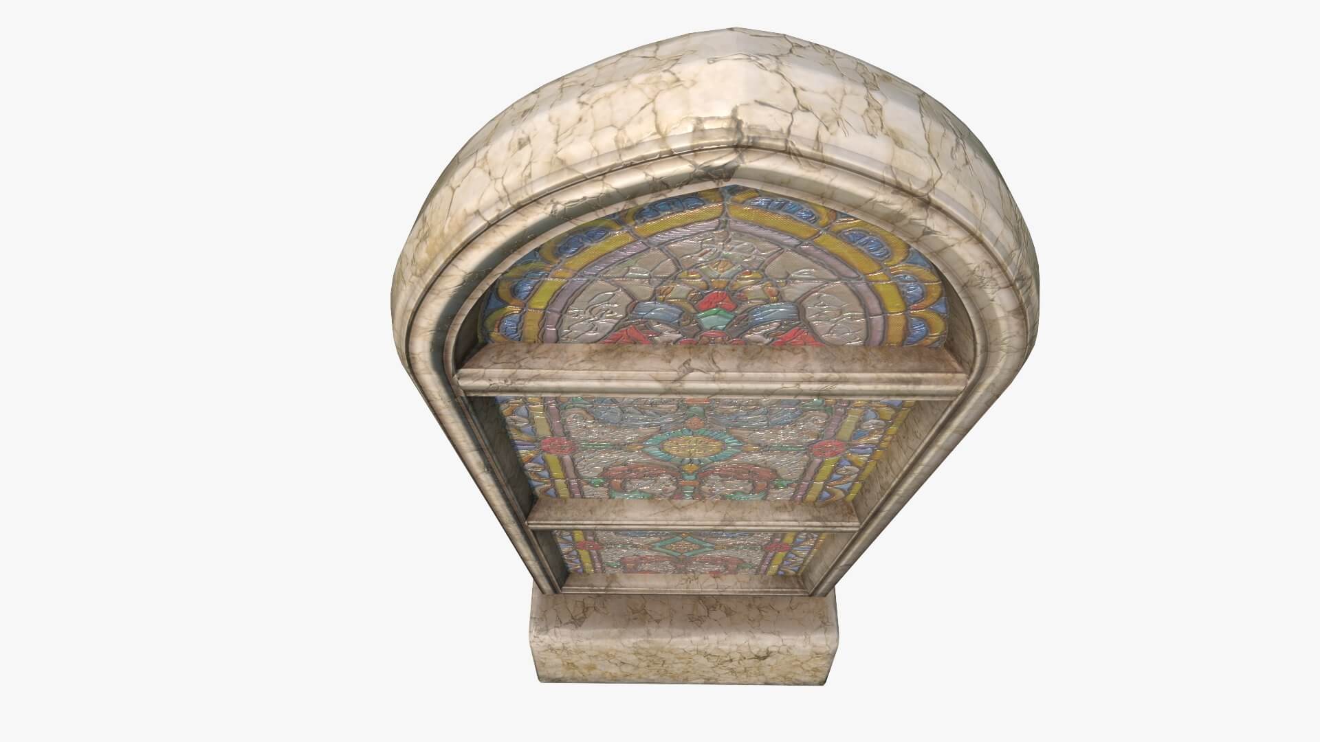 Stained Glass Church Window - 3D Model by Dereza