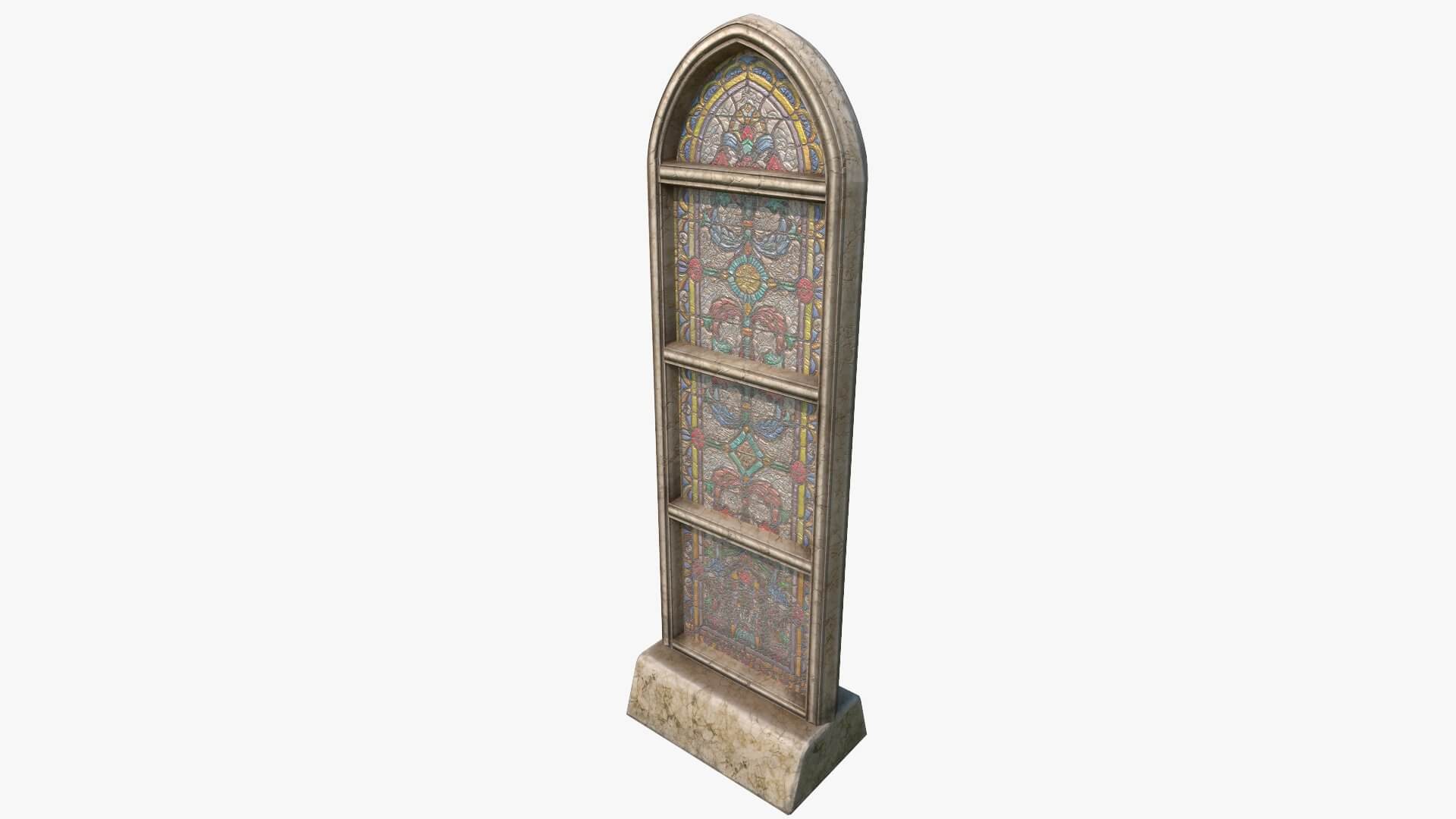 Stained Glass Church Window - 3D Model by Dereza