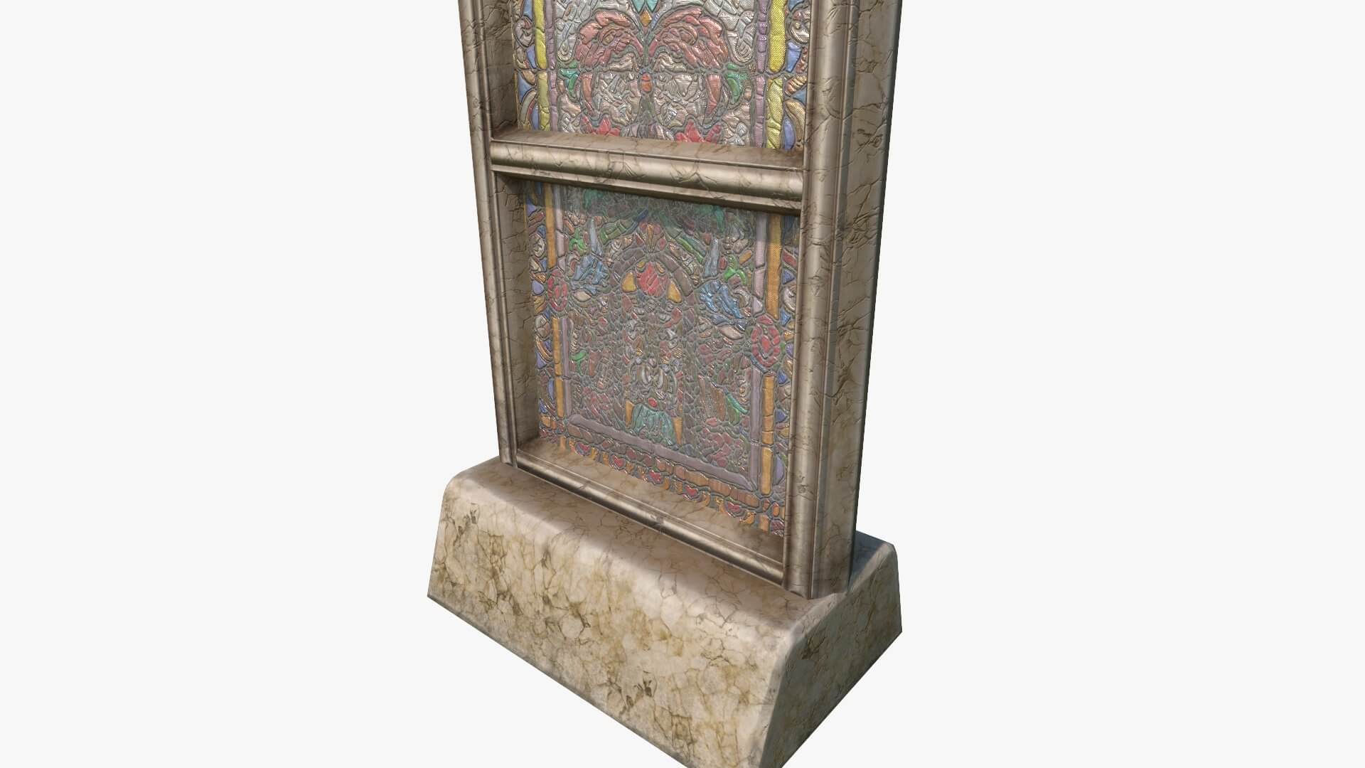 Stained Glass Church Window - 3D Model by Dereza