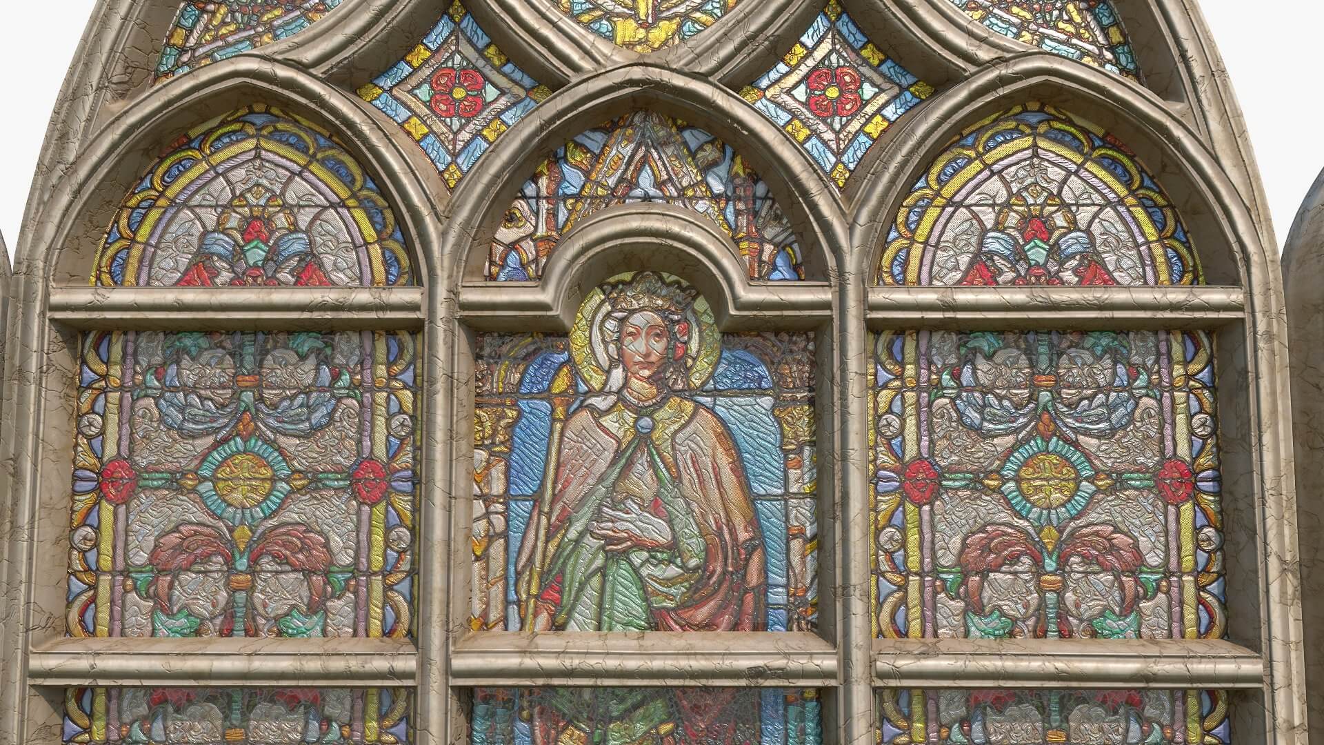 Stained Glass Window Pack - 3D Model by Dereza