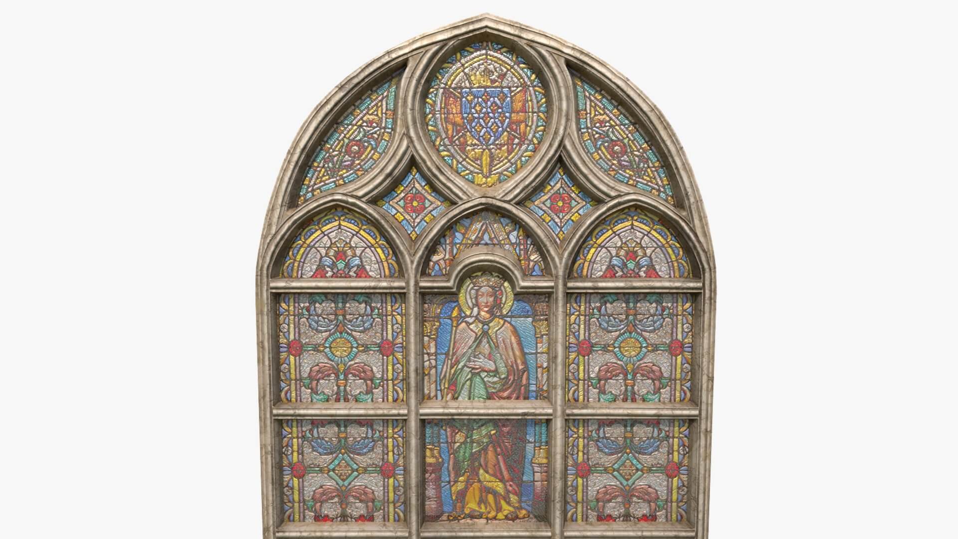 Stained Glass Window - 3D Model by Dereza