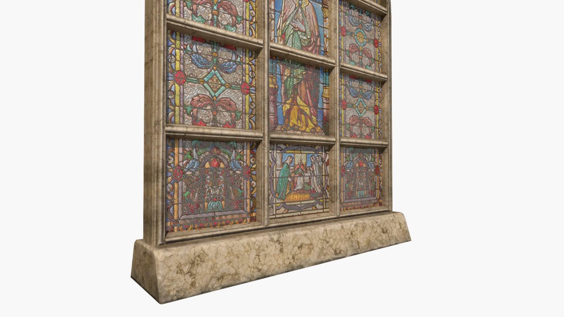 Stained Glass Window - 3D Model by Dereza