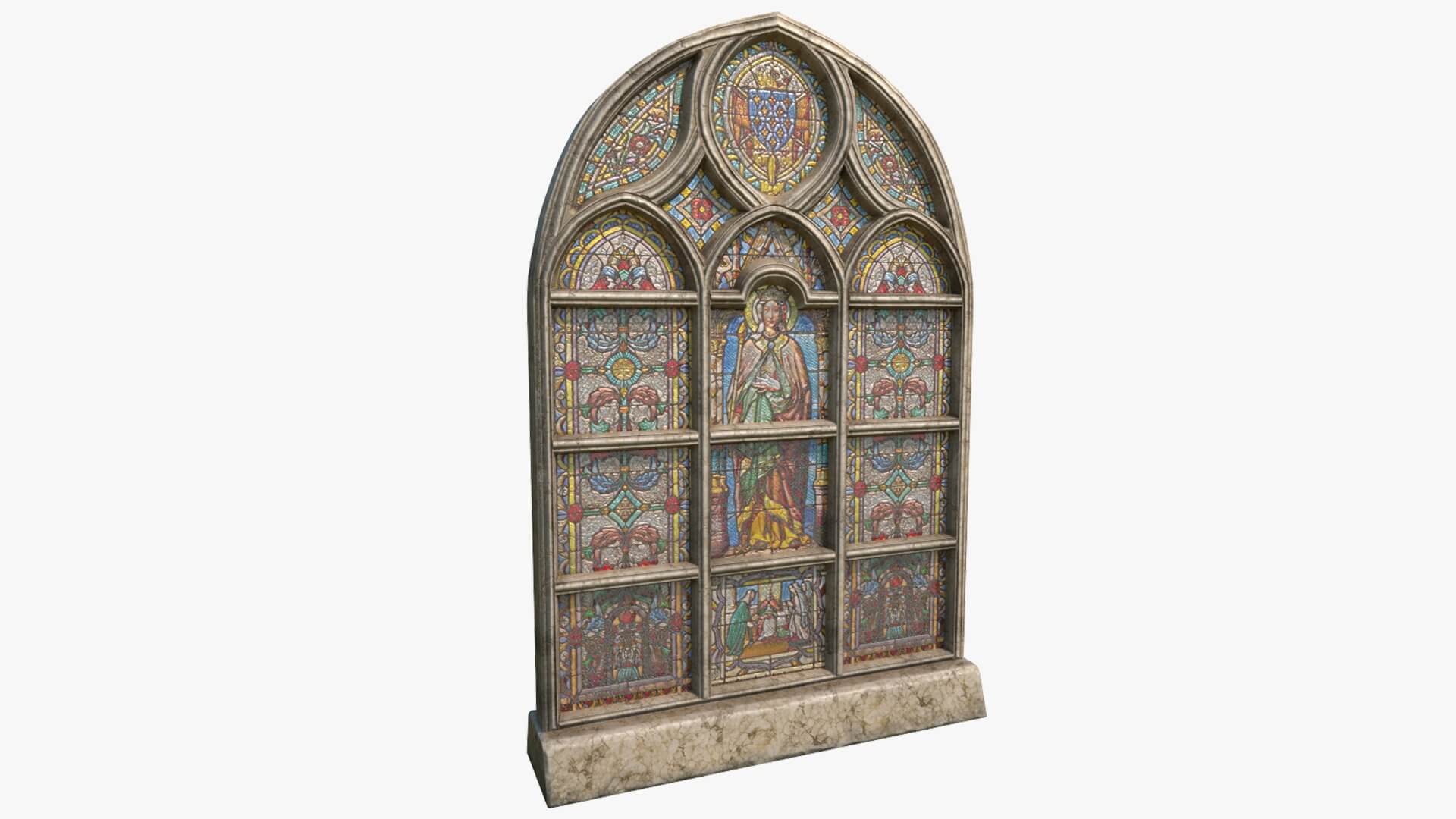 Stained Glass Window - 3D Model by Dereza