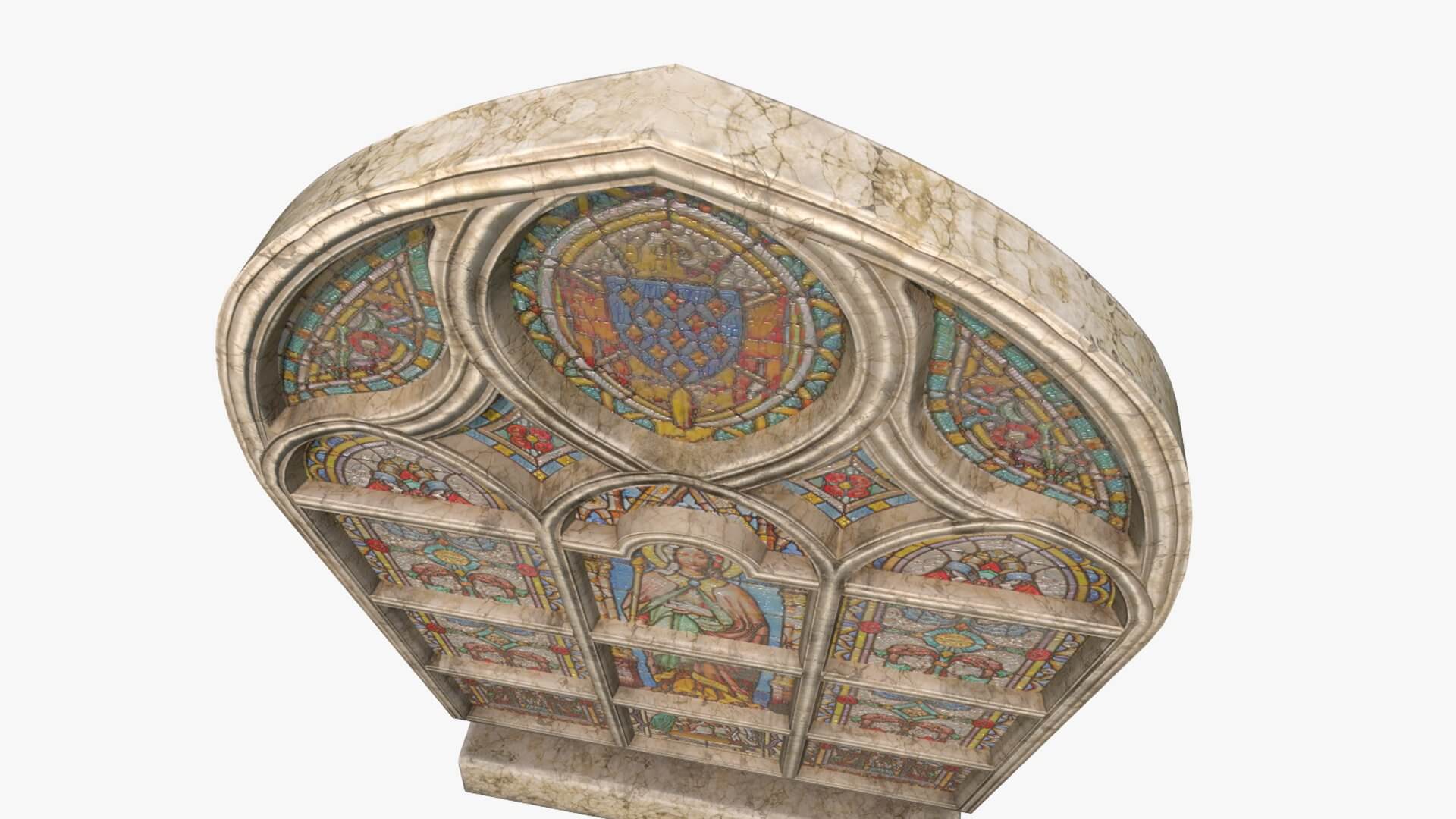 Stained Glass Window - 3D Model by Dereza