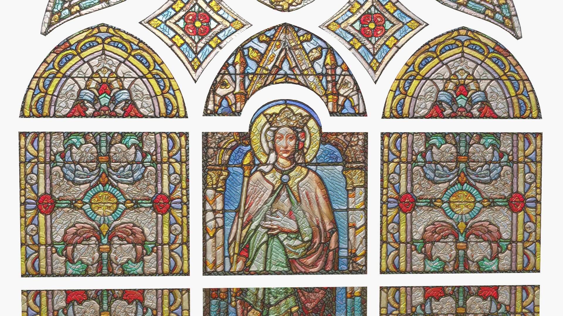 Stained Glass - 3D Model by Dereza