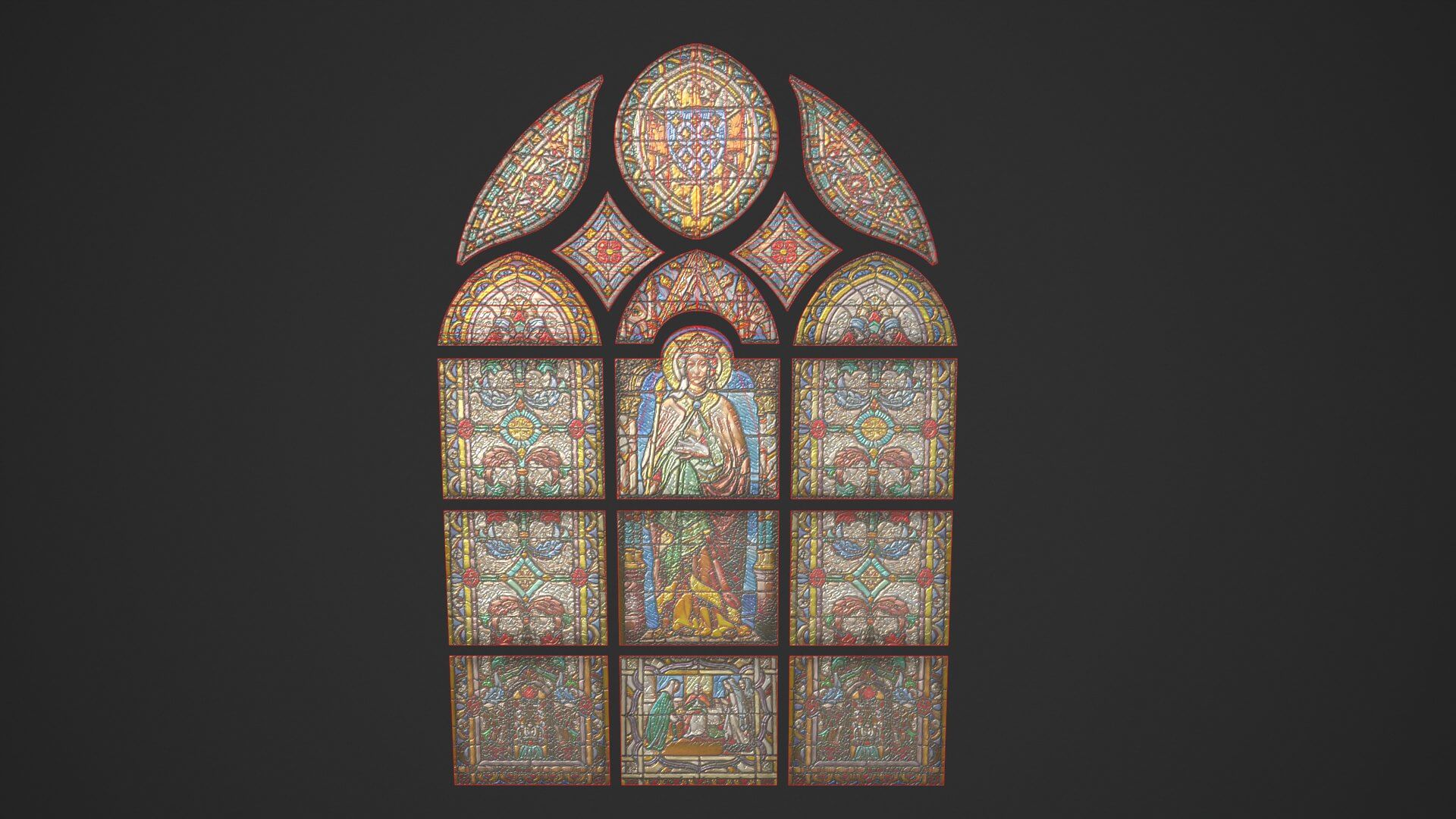 Stained Glass - 3D Model by Dereza