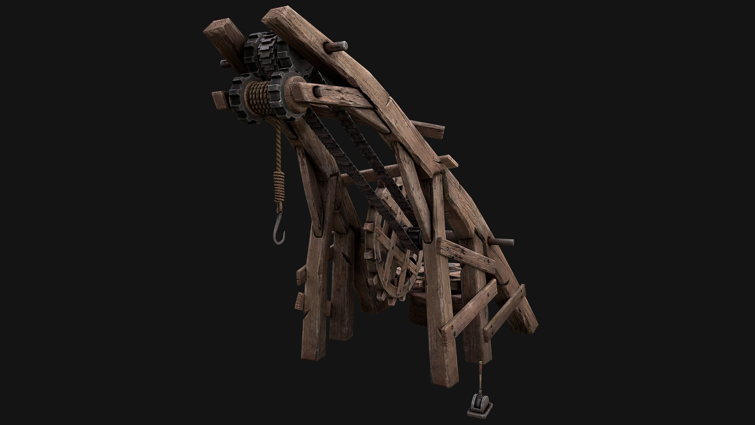 Steampunk Crane Lift - 3D Model by Dereza