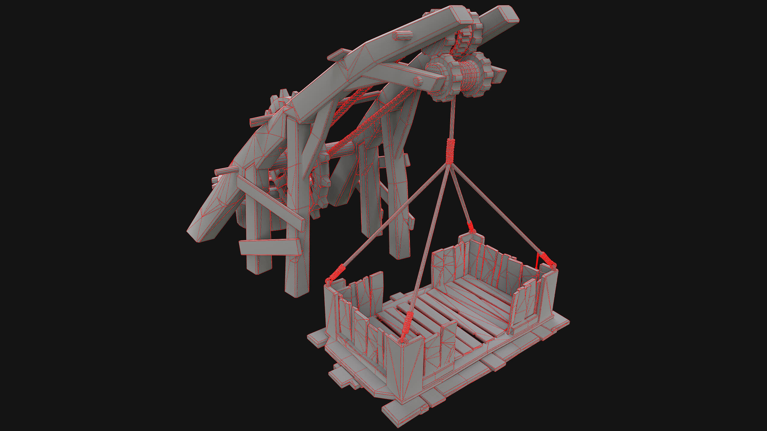 Steampunk Crane Lift - 3D Model by Dereza
