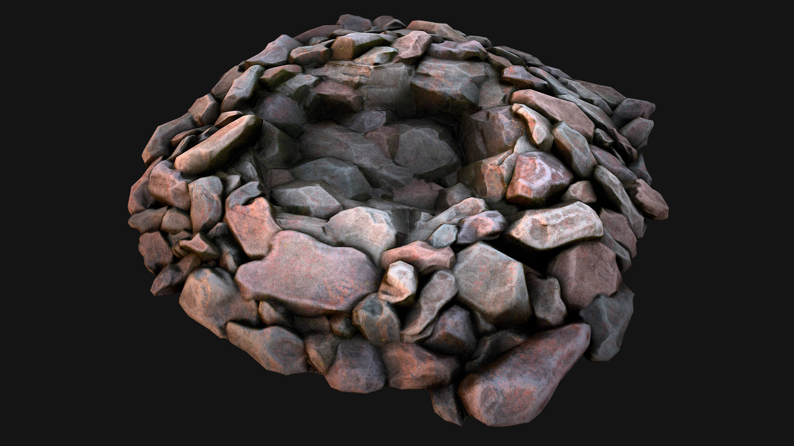 Stones Rocks Pebble Pack - 3D Model by Dereza