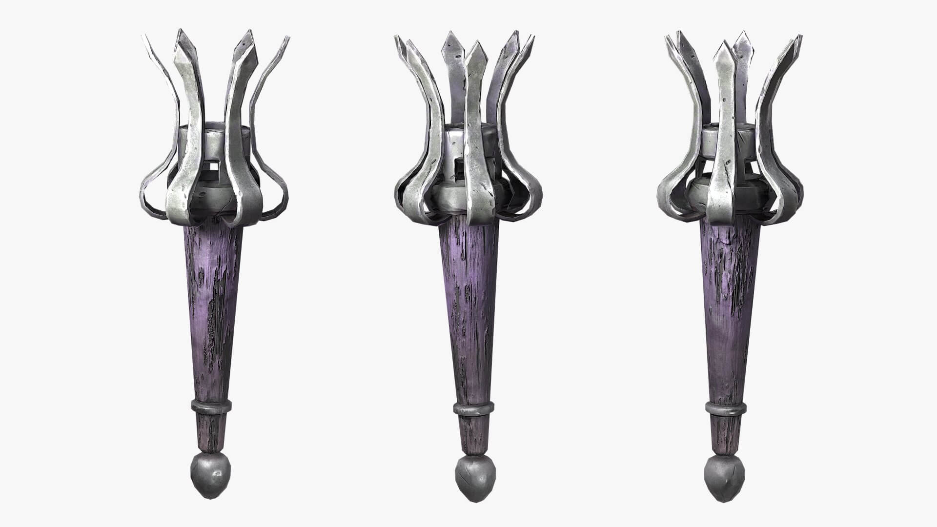 Stylized Castle Torch - 3D Model by Dereza