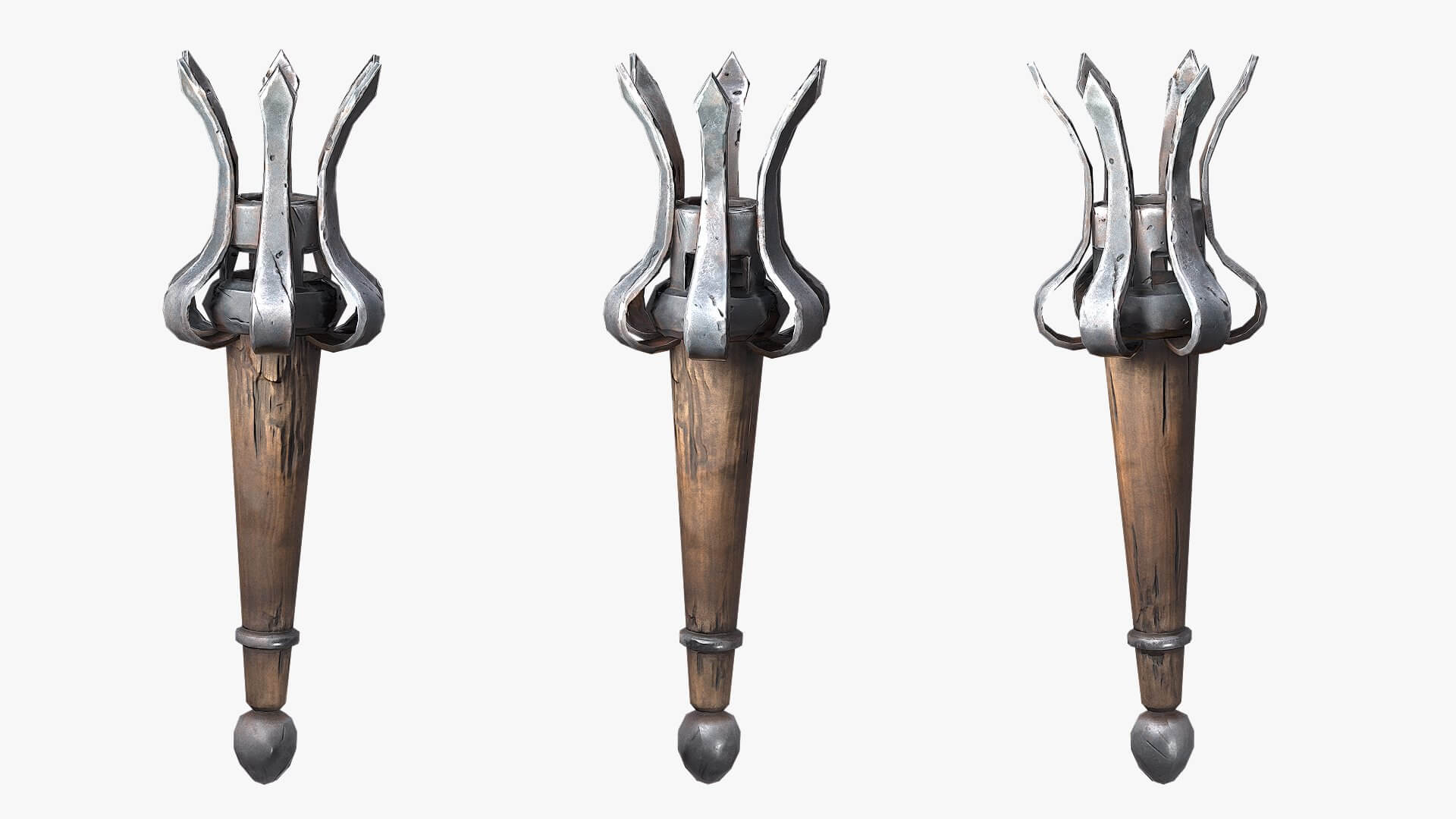 Stylized Castle Torch - 3D Model by Dereza