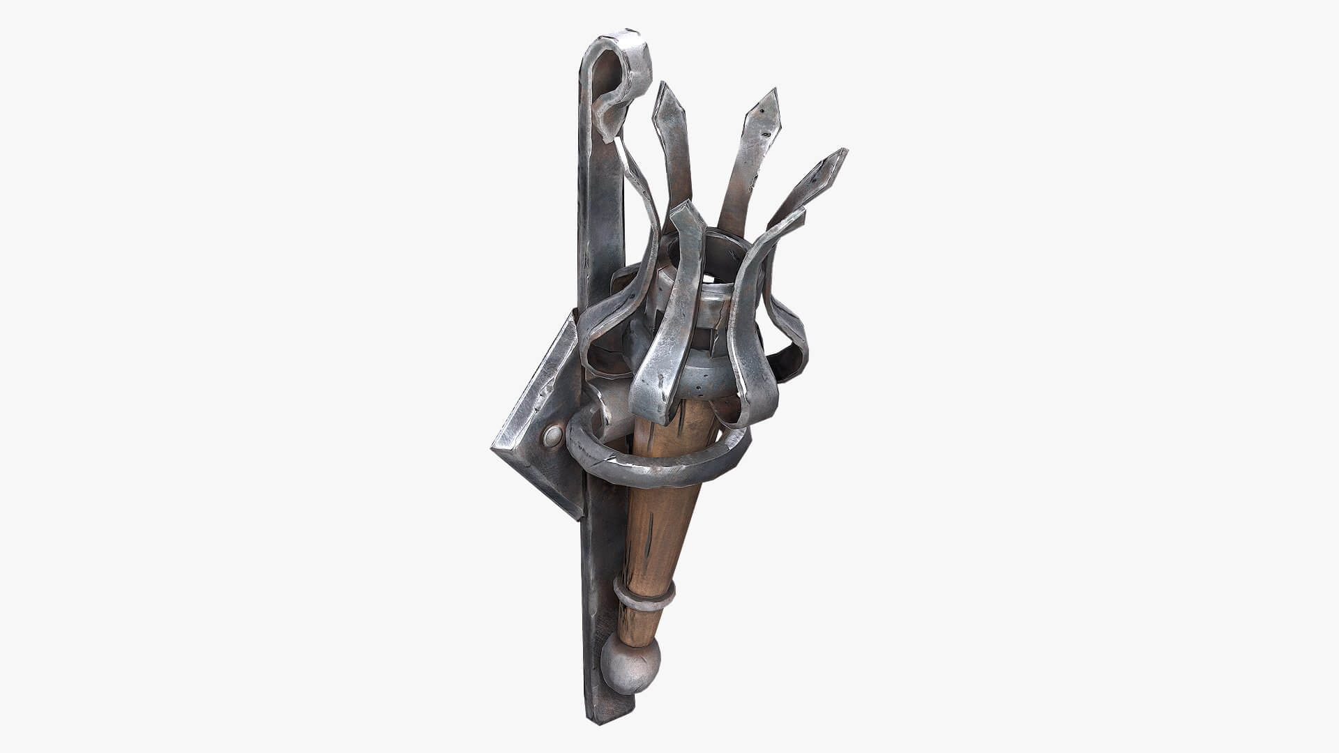 Stylized Castle Torch - 3D Model by Dereza