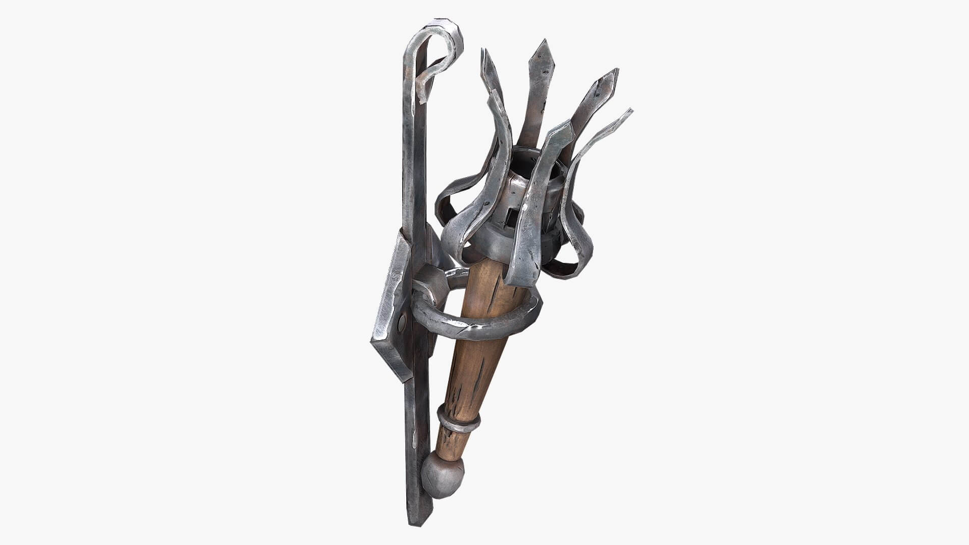 Stylized Castle Torch - 3D Model by Dereza