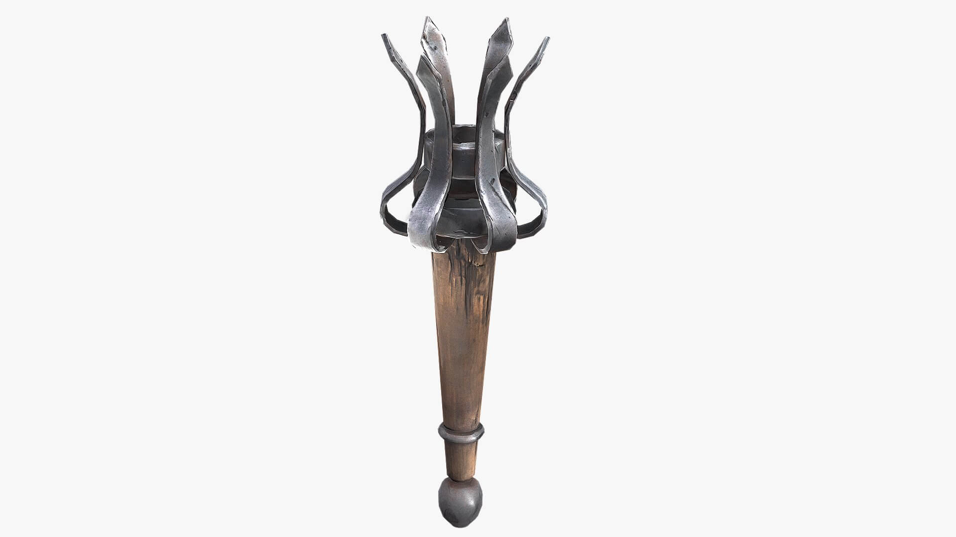 Stylized Castle Torch - 3D Model by Dereza