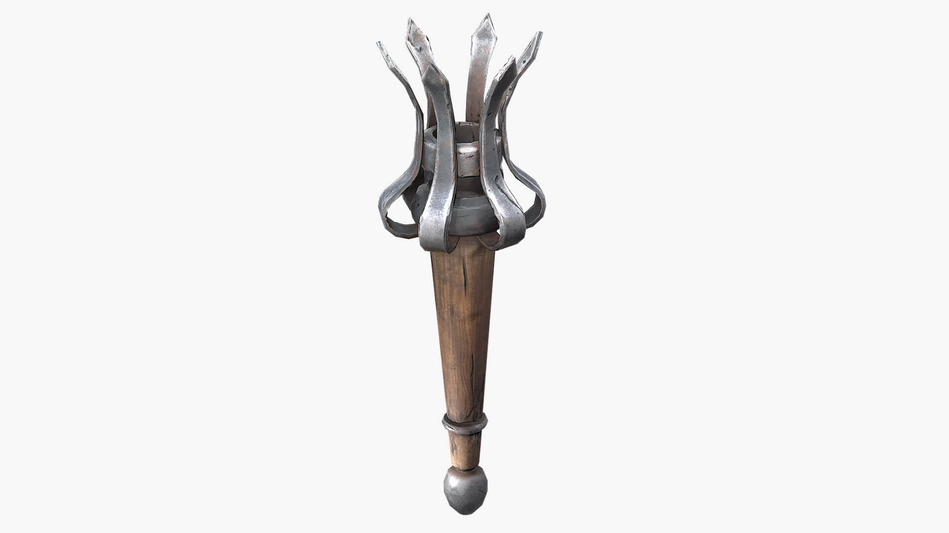 Stylized Castle Torch - 3D Model by Dereza