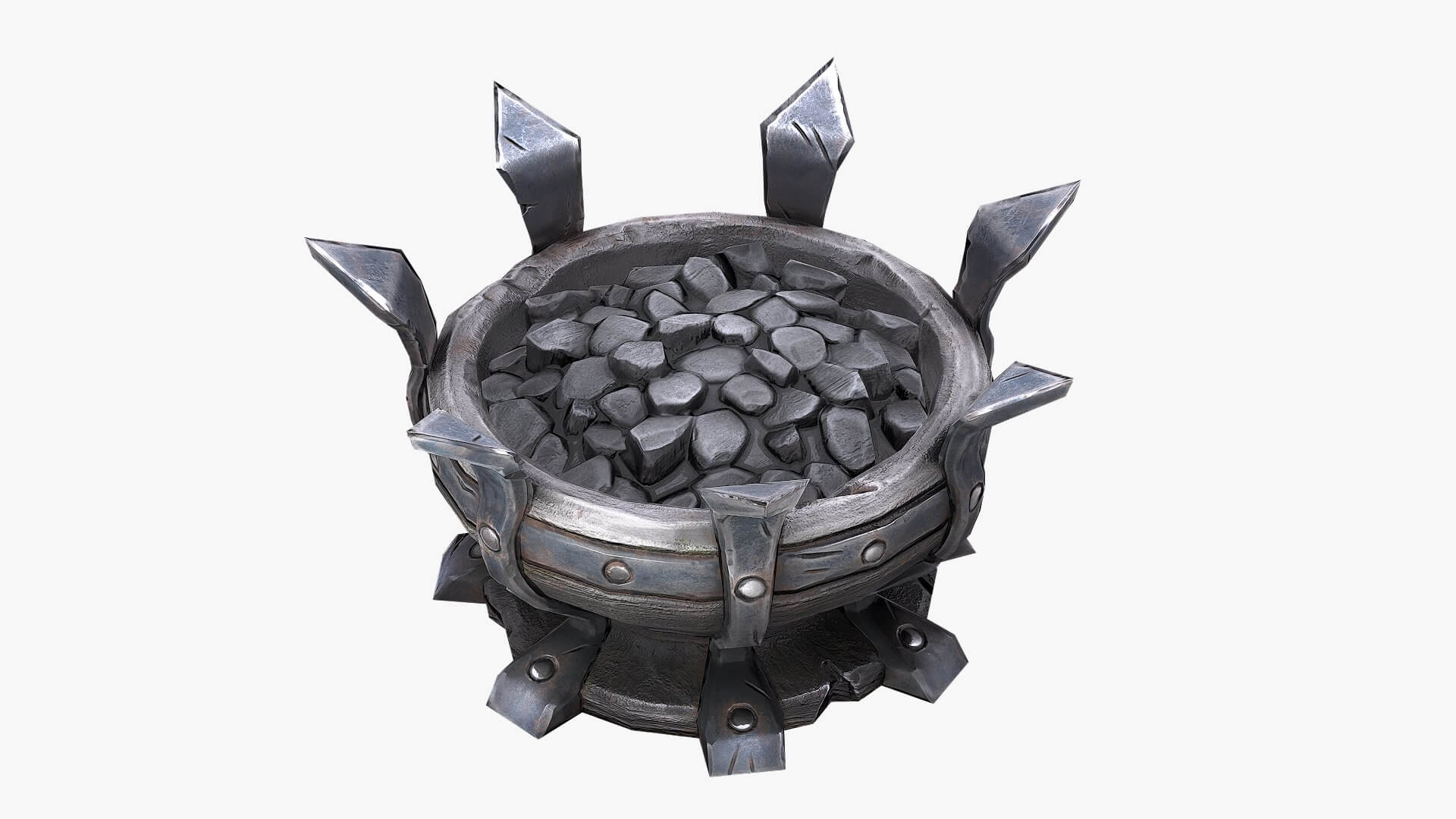 Stylized Dungeon Brazier - 3D Model by Dereza