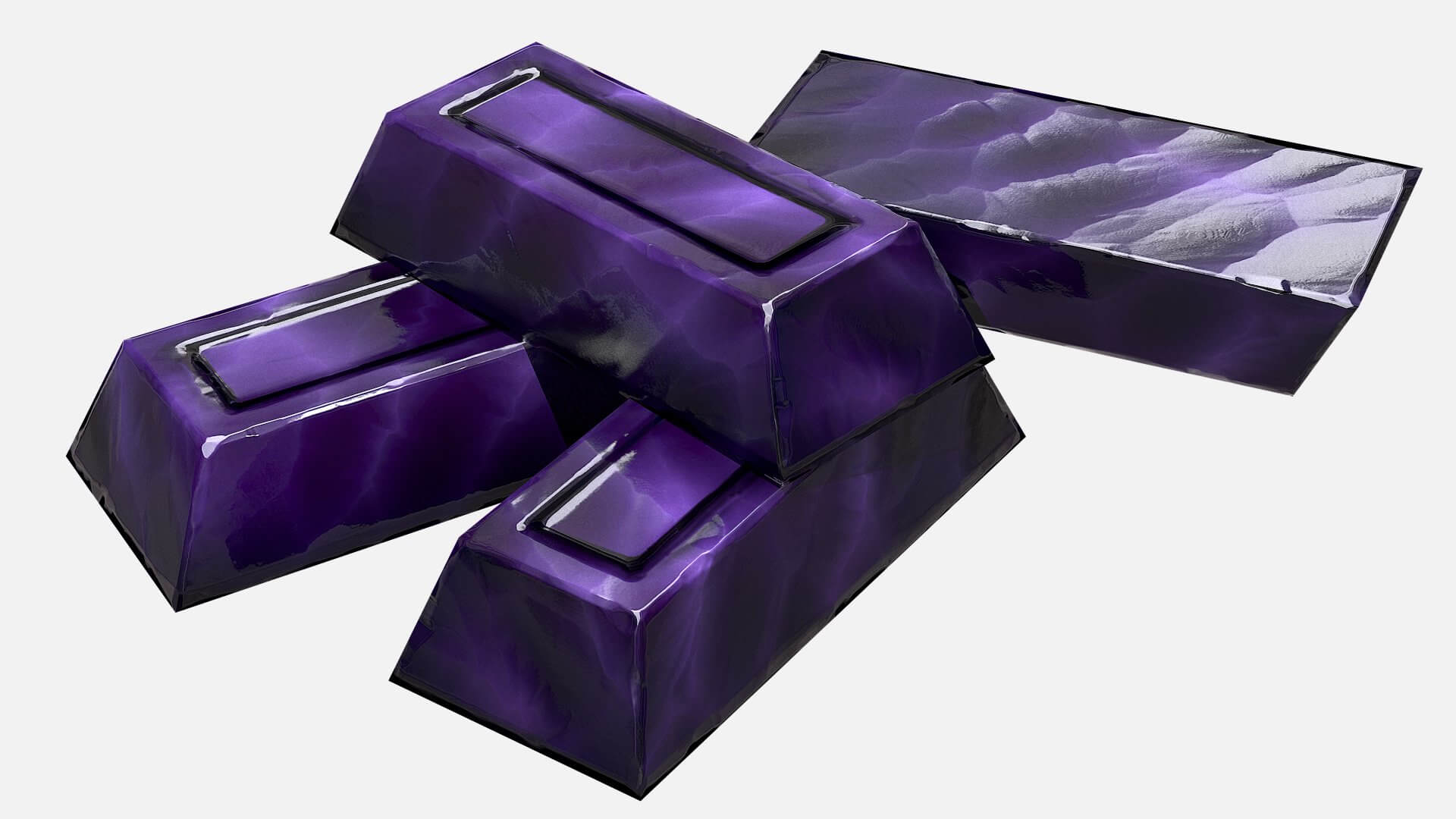 Stylized Ingots Pack - 3D Model by Dereza
