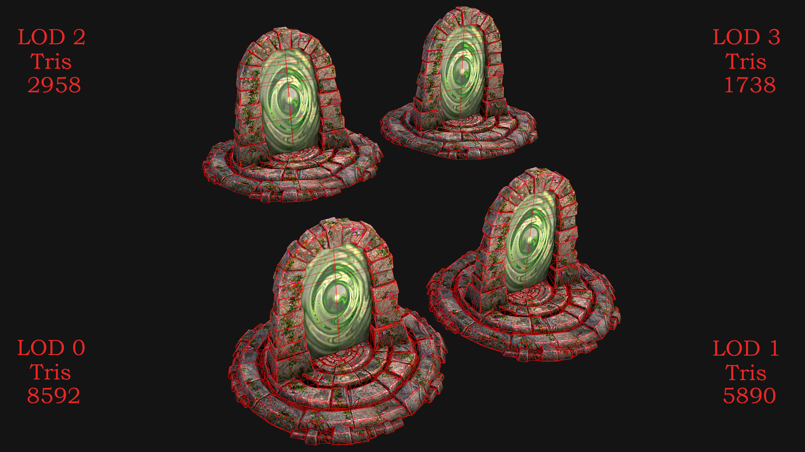 Teleport Portal in The Forest for Unreal and Unity - 3D Model by Dereza