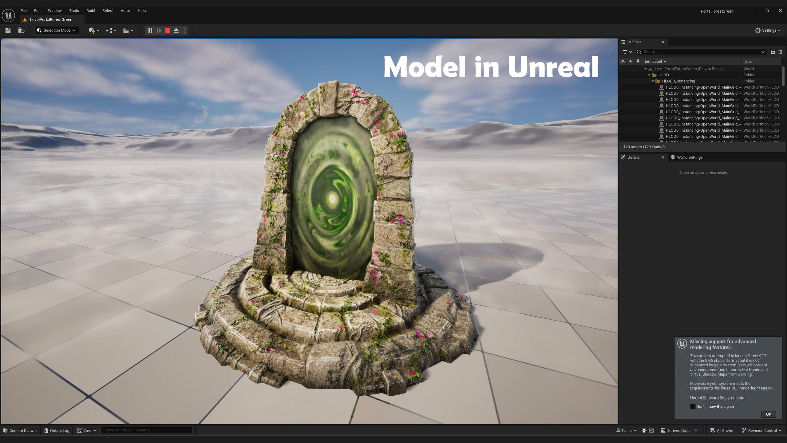Teleport Portal in The Forest for Unreal and Unity - 3D Model by Dereza