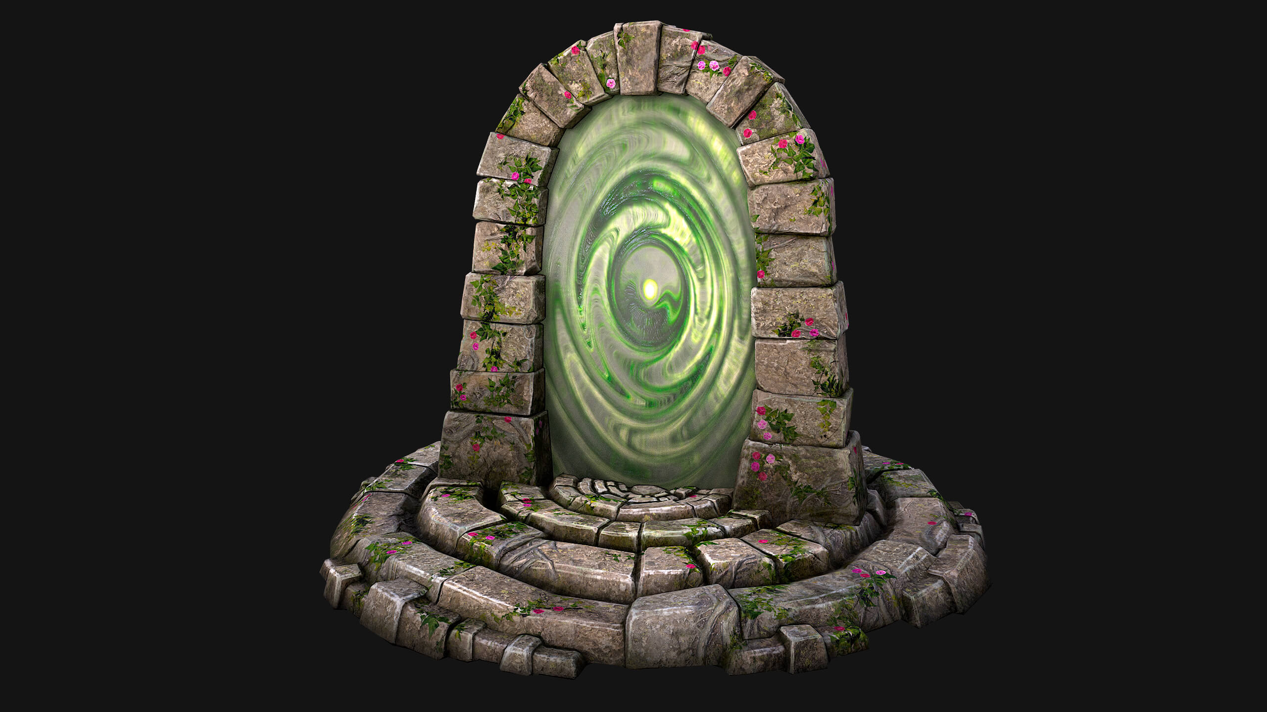 Teleport Portal in The Forest for Unreal and Unity - 3D Model by Dereza