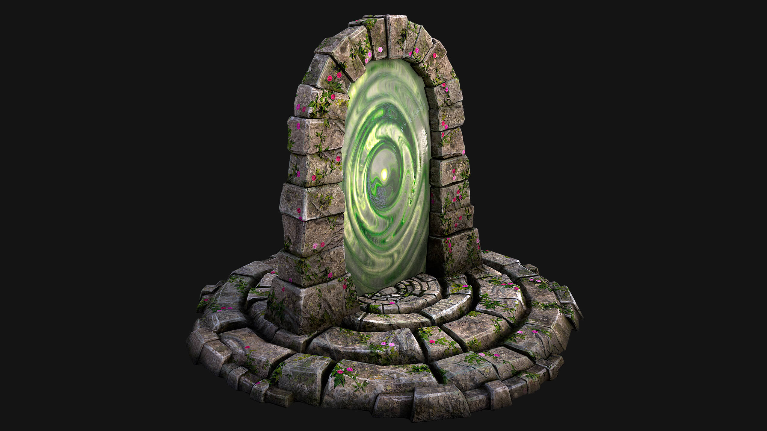 Teleport Portal in The Forest for Unreal and Unity - 3D Model by Dereza