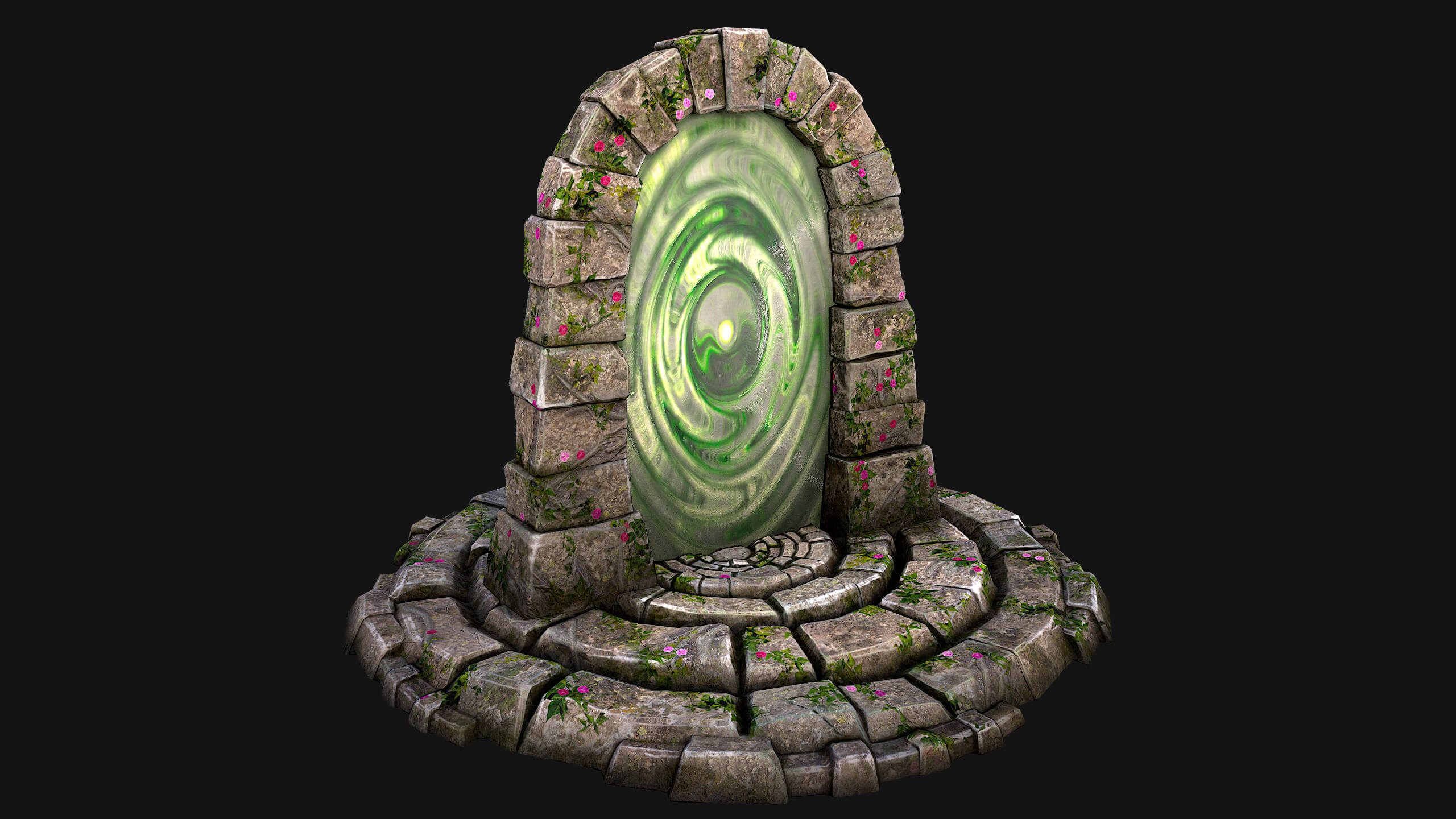 Teleport Portal in The Forest for Unreal and Unity - 3D Model by Dereza
