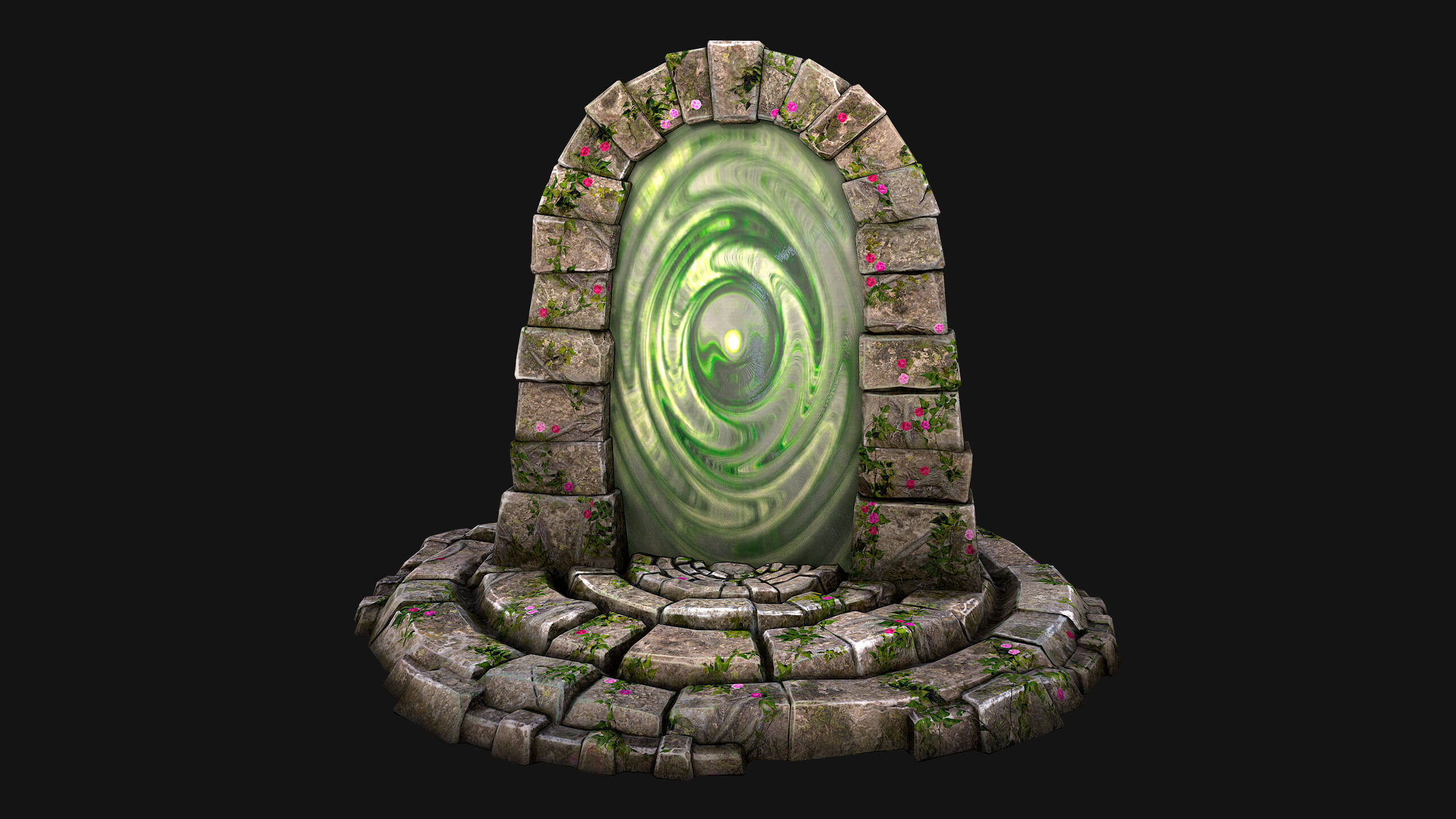 Teleport Portal in The Forest for Unreal and Unity - 3D Model by Dereza