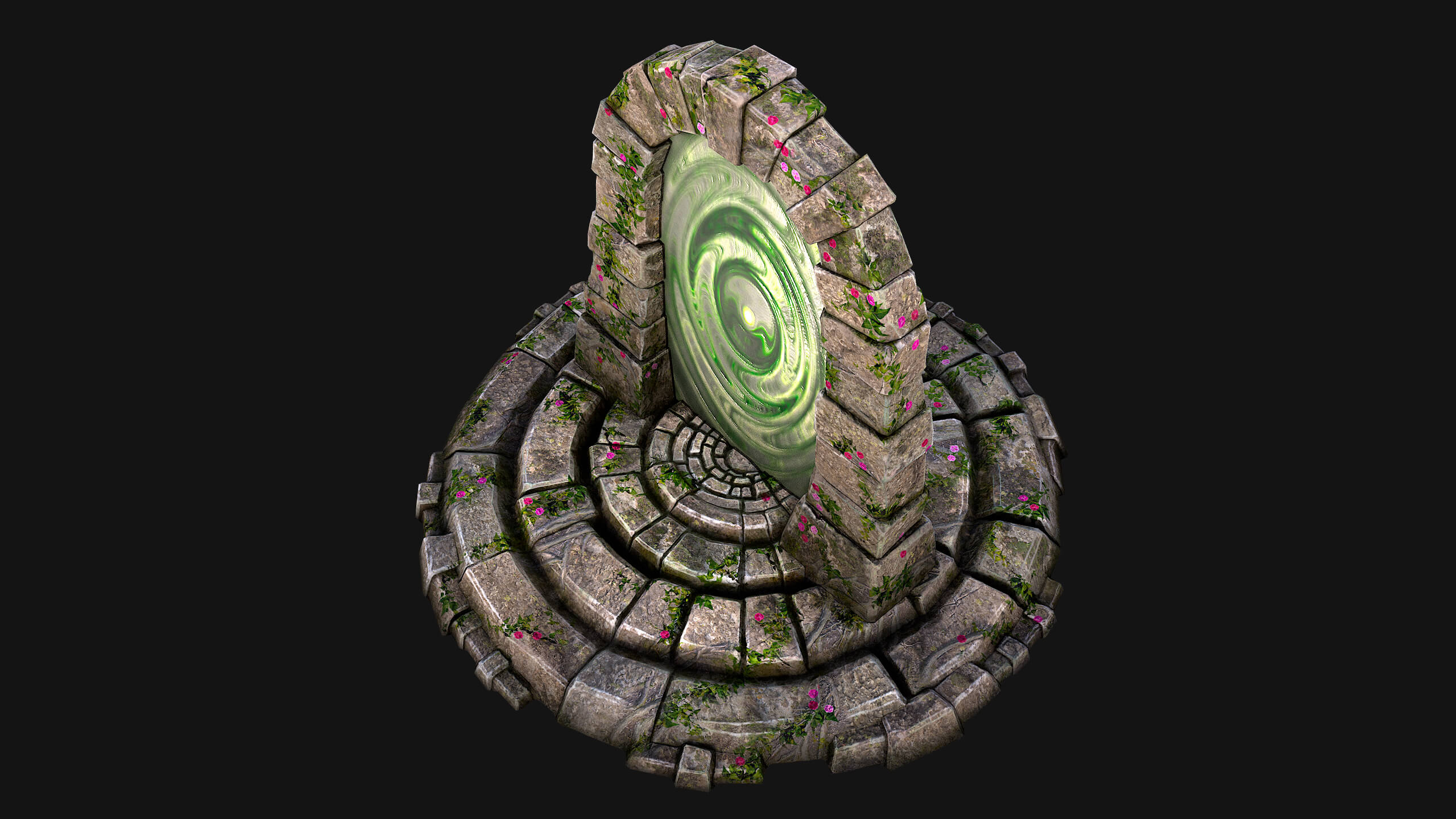 Teleport Portal in The Forest for Unreal and Unity - 3D Model by Dereza