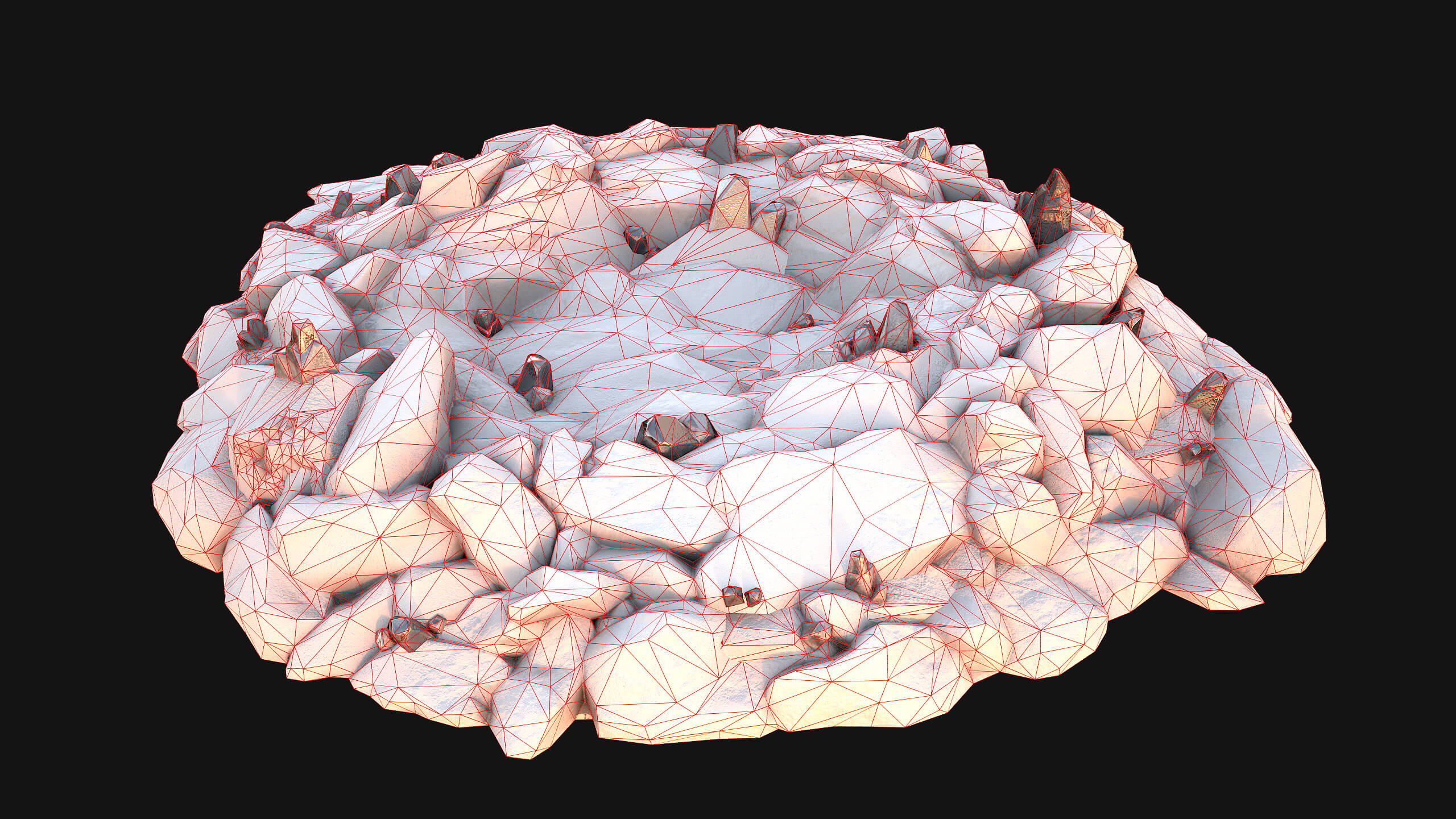 Tin Ore Deposits Minerals In Rocks 3d Model By Dereza