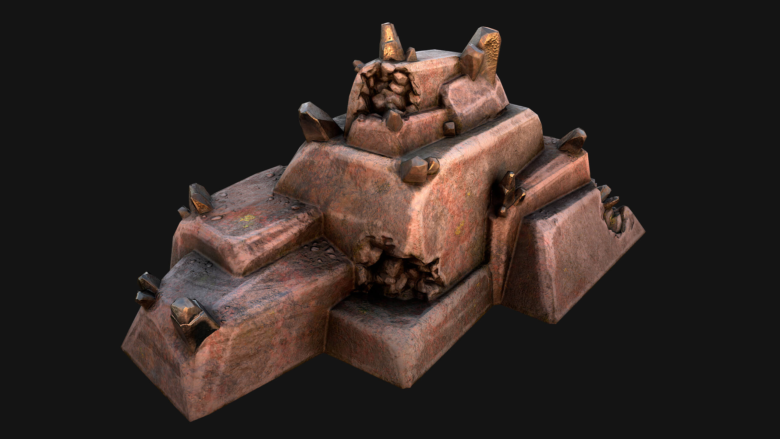 Tin Ores Deposits Minerals Metal Mine - 3D Model by Dereza