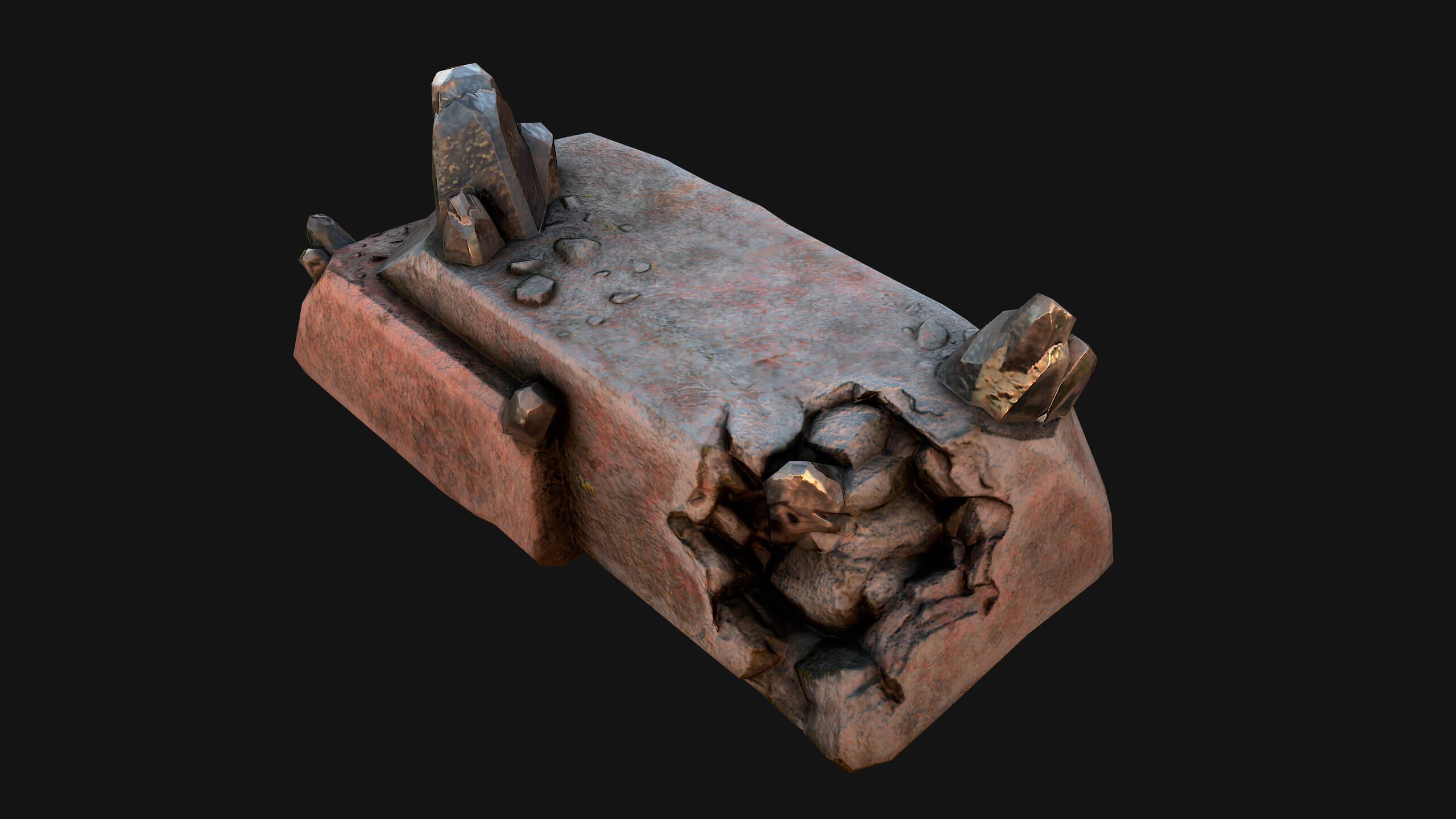 Tin Ores Deposits Minerals Metal Mine - 3D Model by Dereza