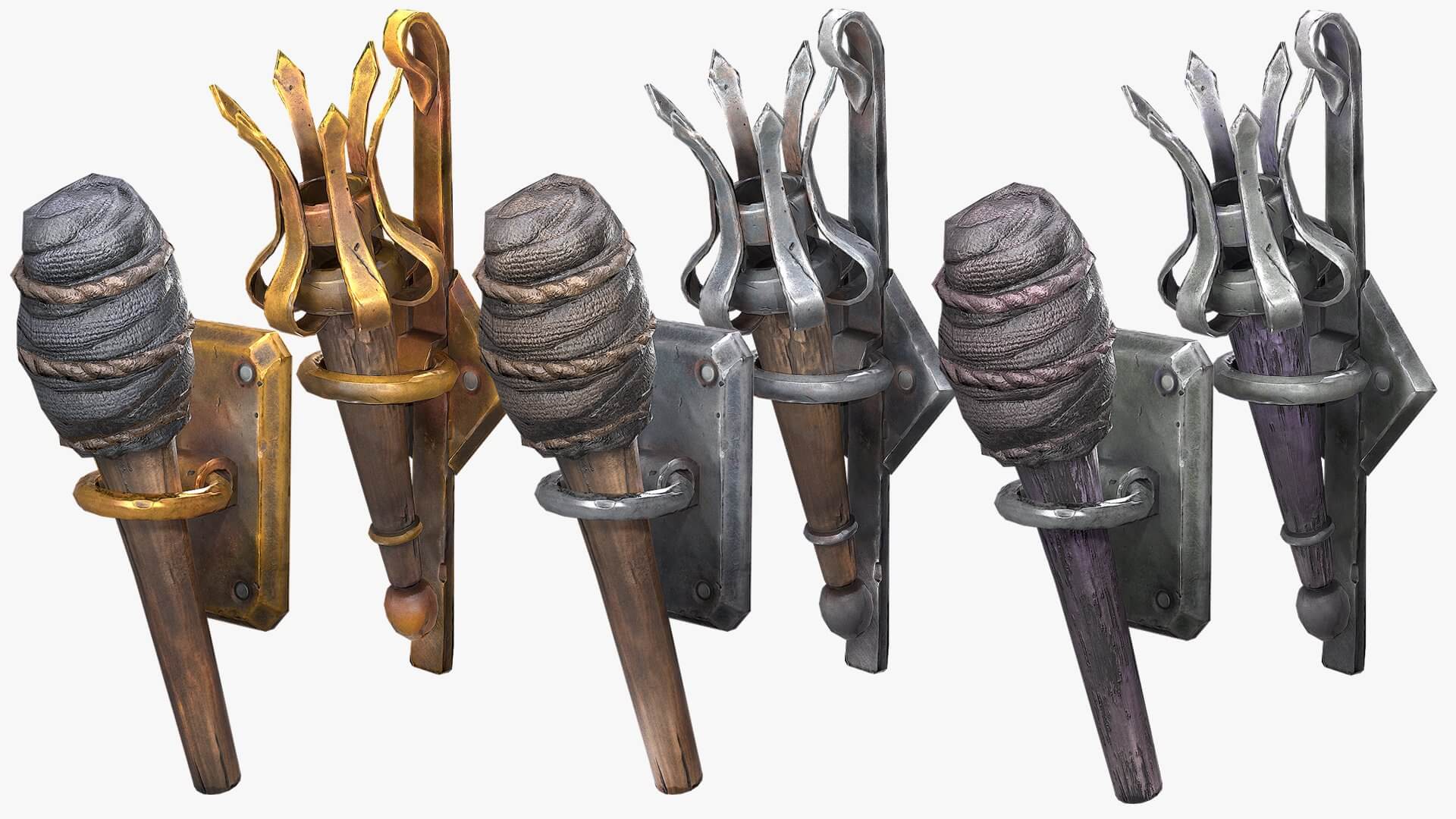 Torch Lighting Pack - 3D Model by Dereza