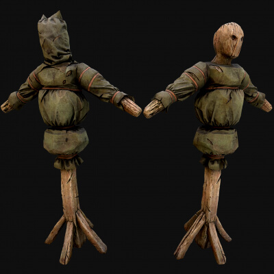 Medieval Military Training Dummy Wooden - 3D Model by Dereza