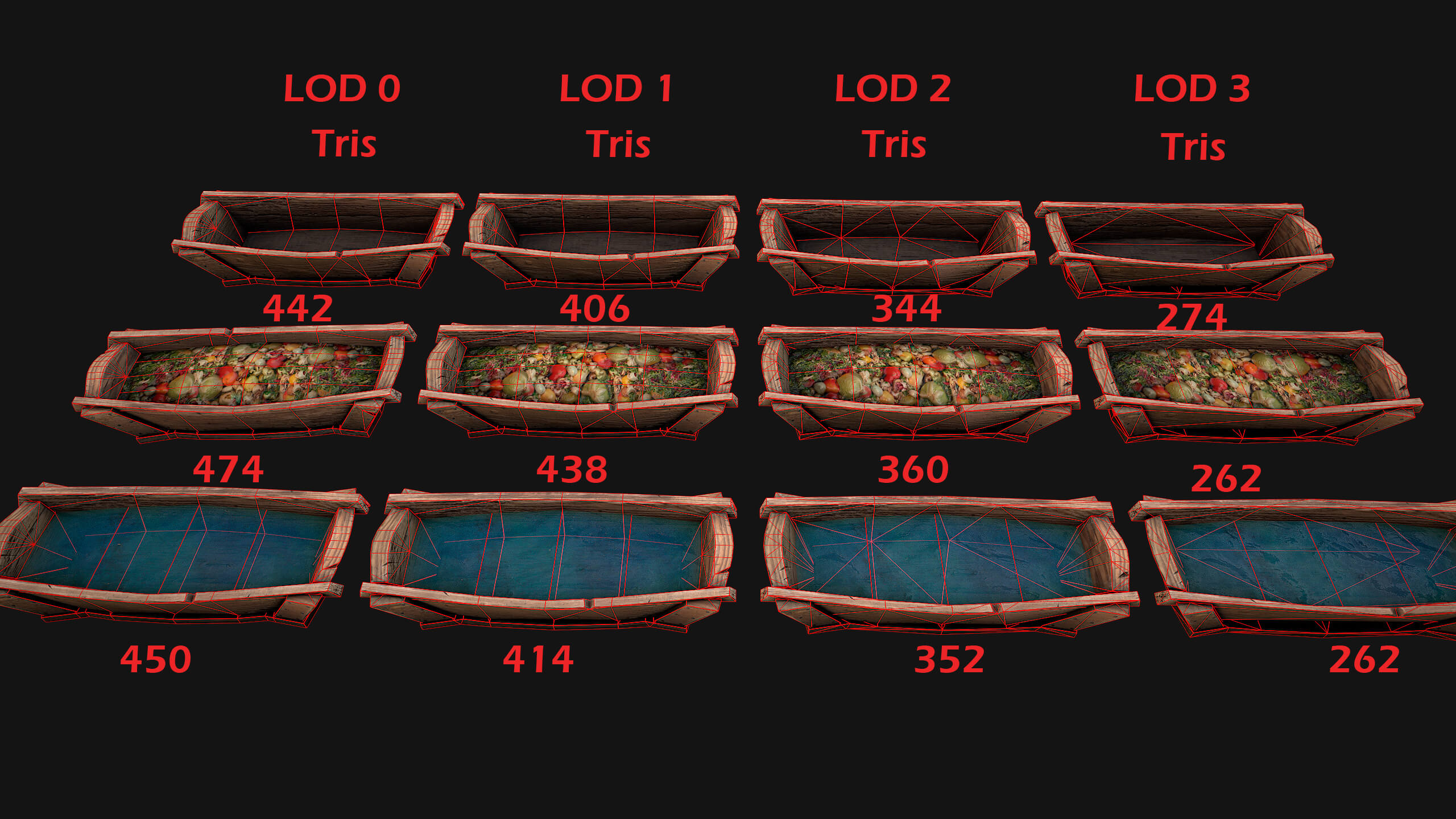 Trough With Water and Food Farm Feed Slop - 3D Model by Dereza