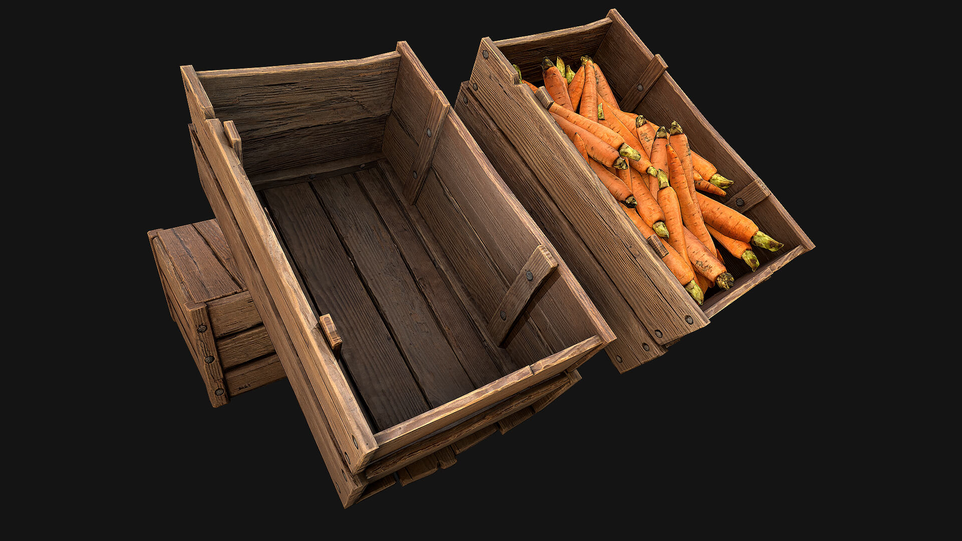 Trough With Water and Food Farm Feed Slop - 3D Model by Dereza
