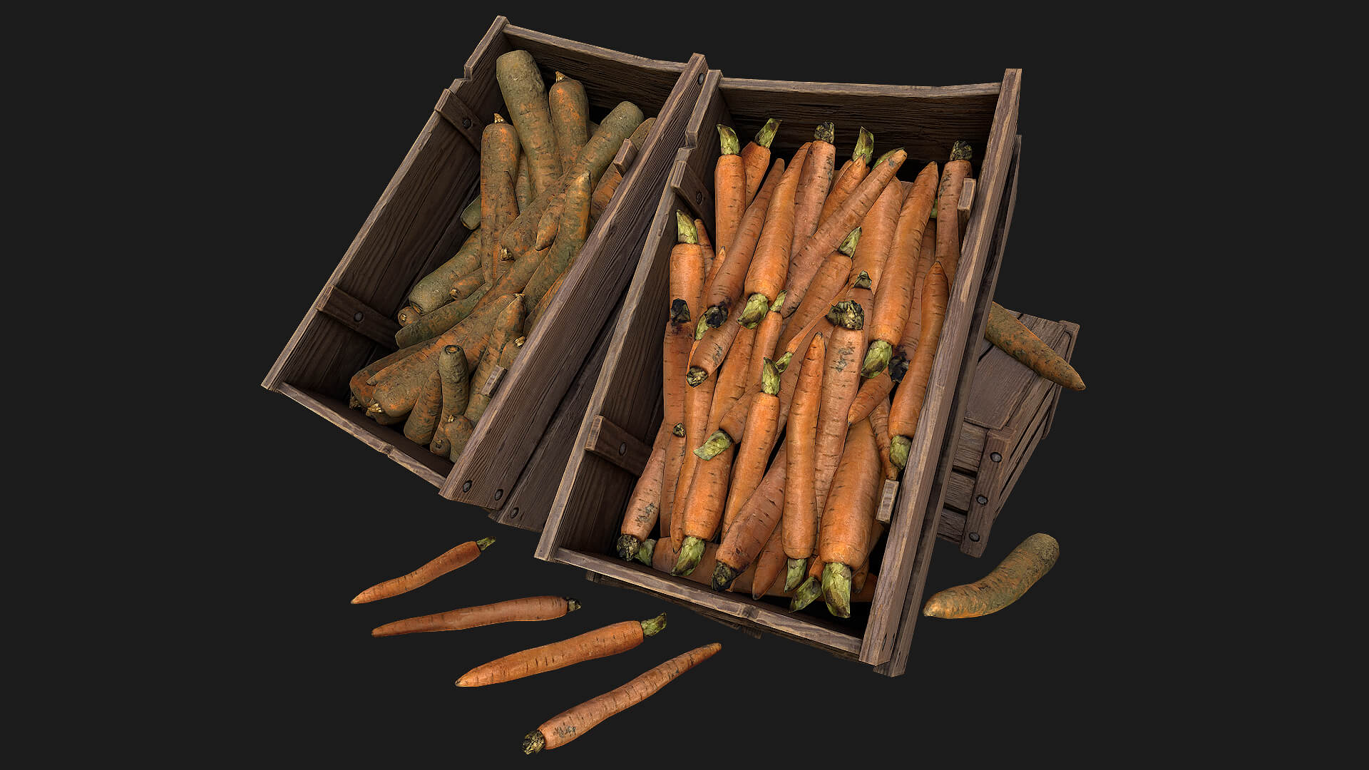 Trough With Water and Food Farm Feed Slop - 3D Model by Dereza