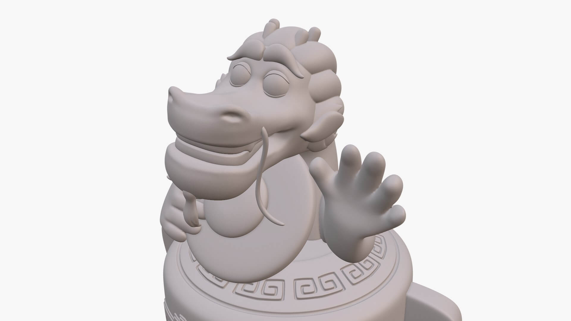 Wish Dragon Long - 3D Model by Dereza