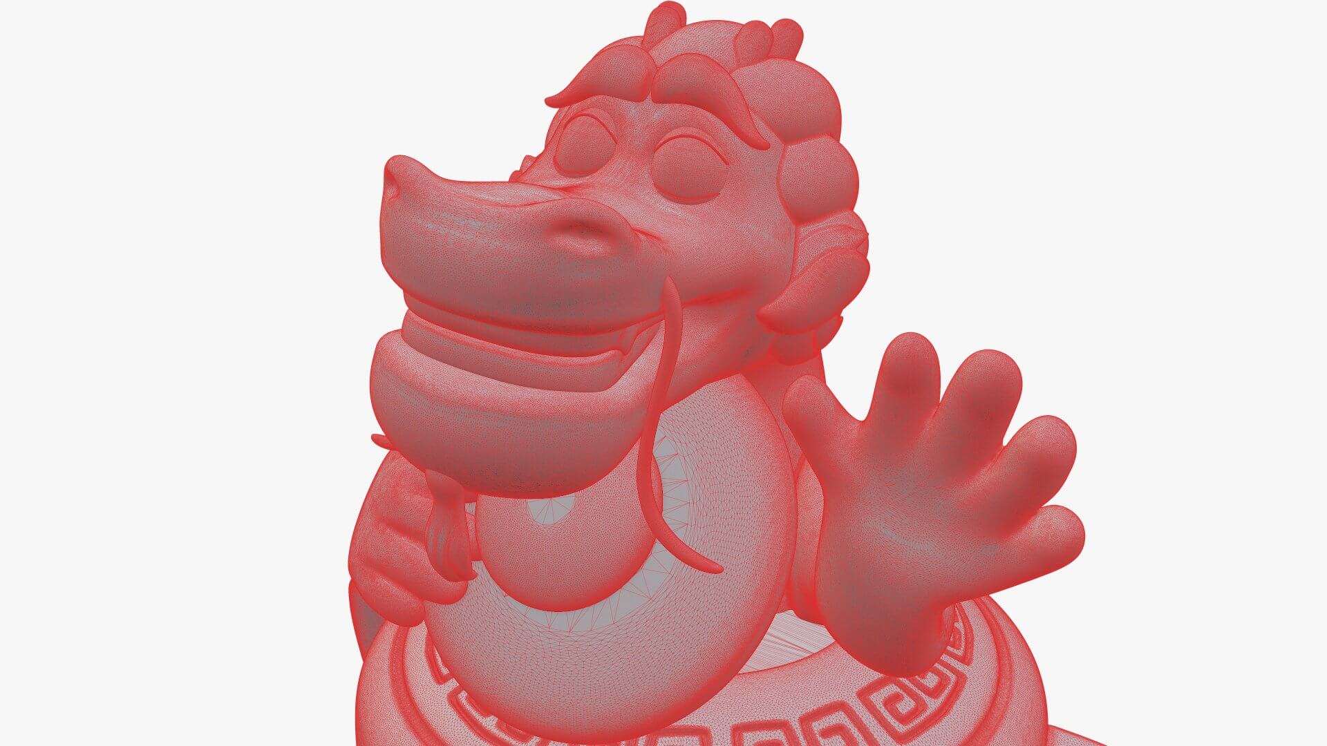 Wish Dragon Long - 3D Model by Dereza