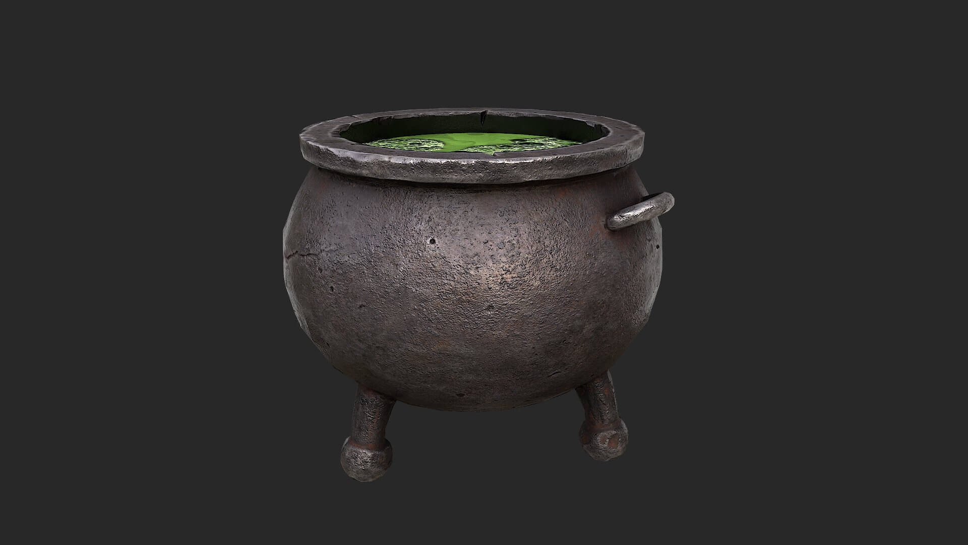Witch Cauldron - 3D Model by Dereza