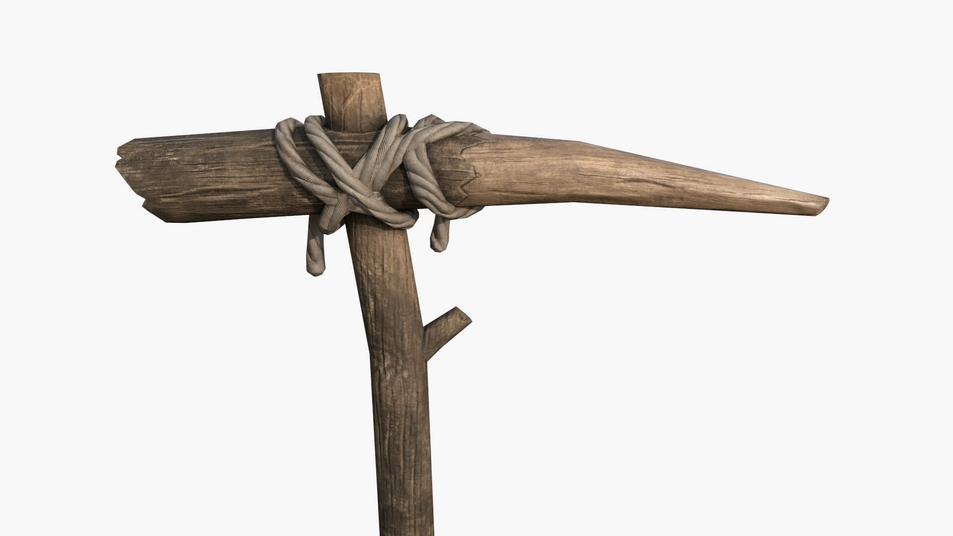 Wooden Pickaxe - 3D Model by Dereza